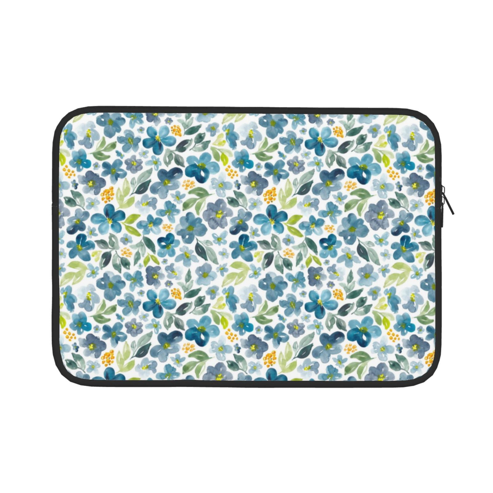 Bingfone Floral In Blue Laptop Sleeve Case 13 inch , 360° Protective ...