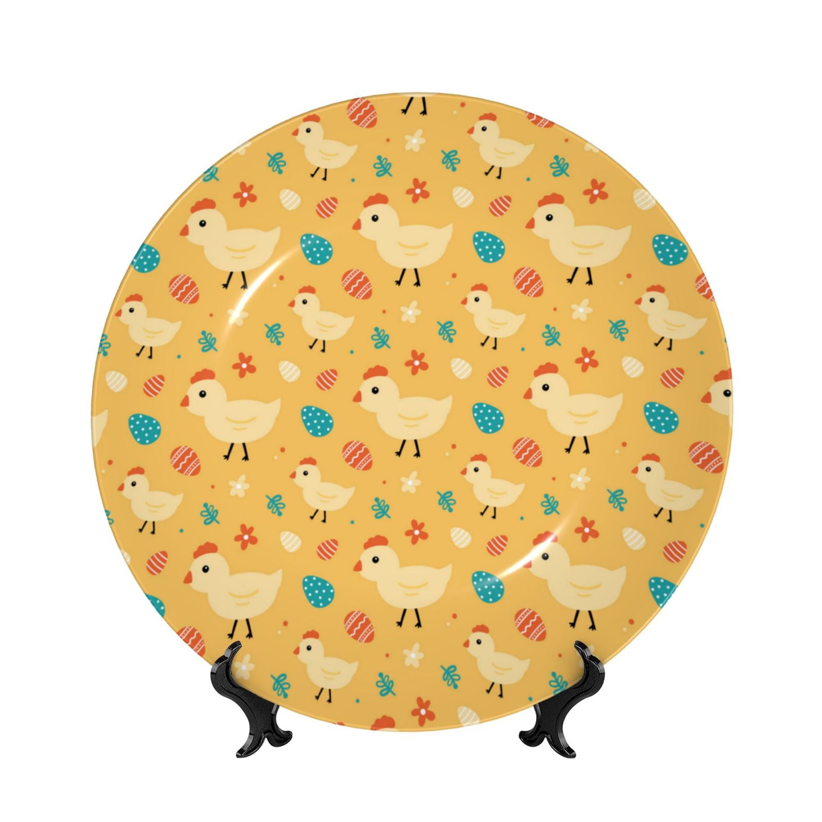 Bingfone Flowe Chicken Print Bone China Dinner Decorative Plates ...