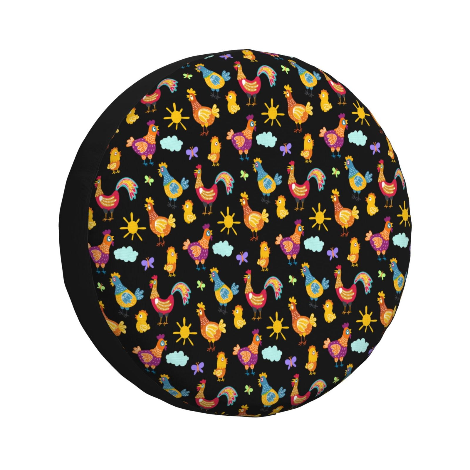 Bingfone Flowe Rooster Spare Tire Cover Weatherproof Universal Wheel Protectors for RV Camper ...