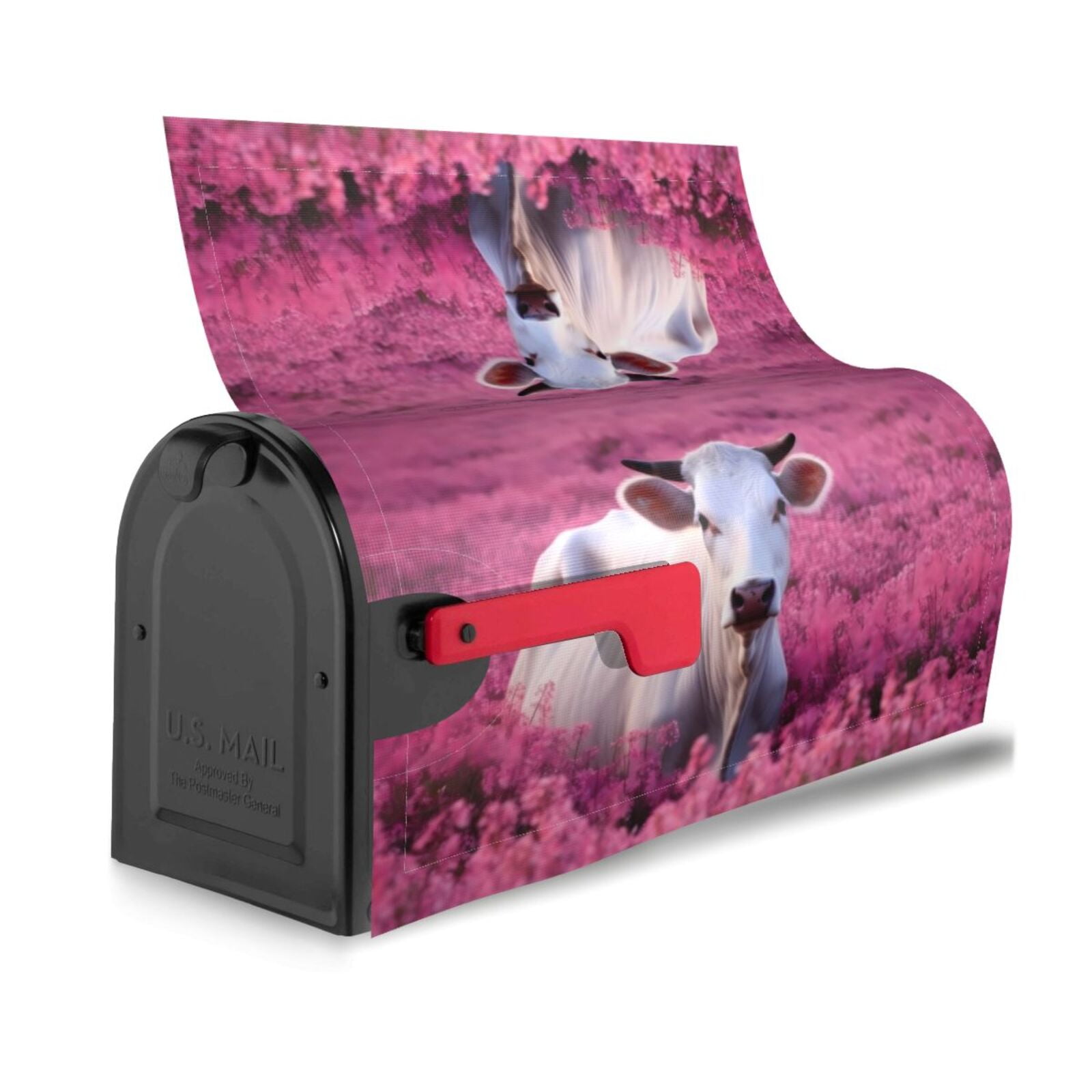 Bingfone Flower Field Cow Magnetic Mailbox Cover Standard Size for ...