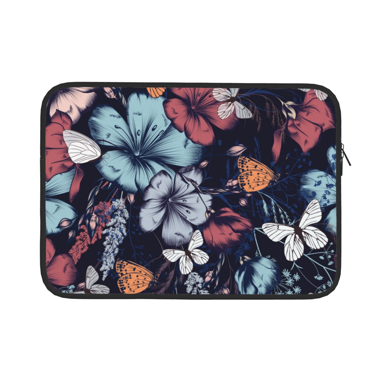 Bingfone Flowers Ad Butterflies Laptop Sleeve Case 13 Inch, 360 ...