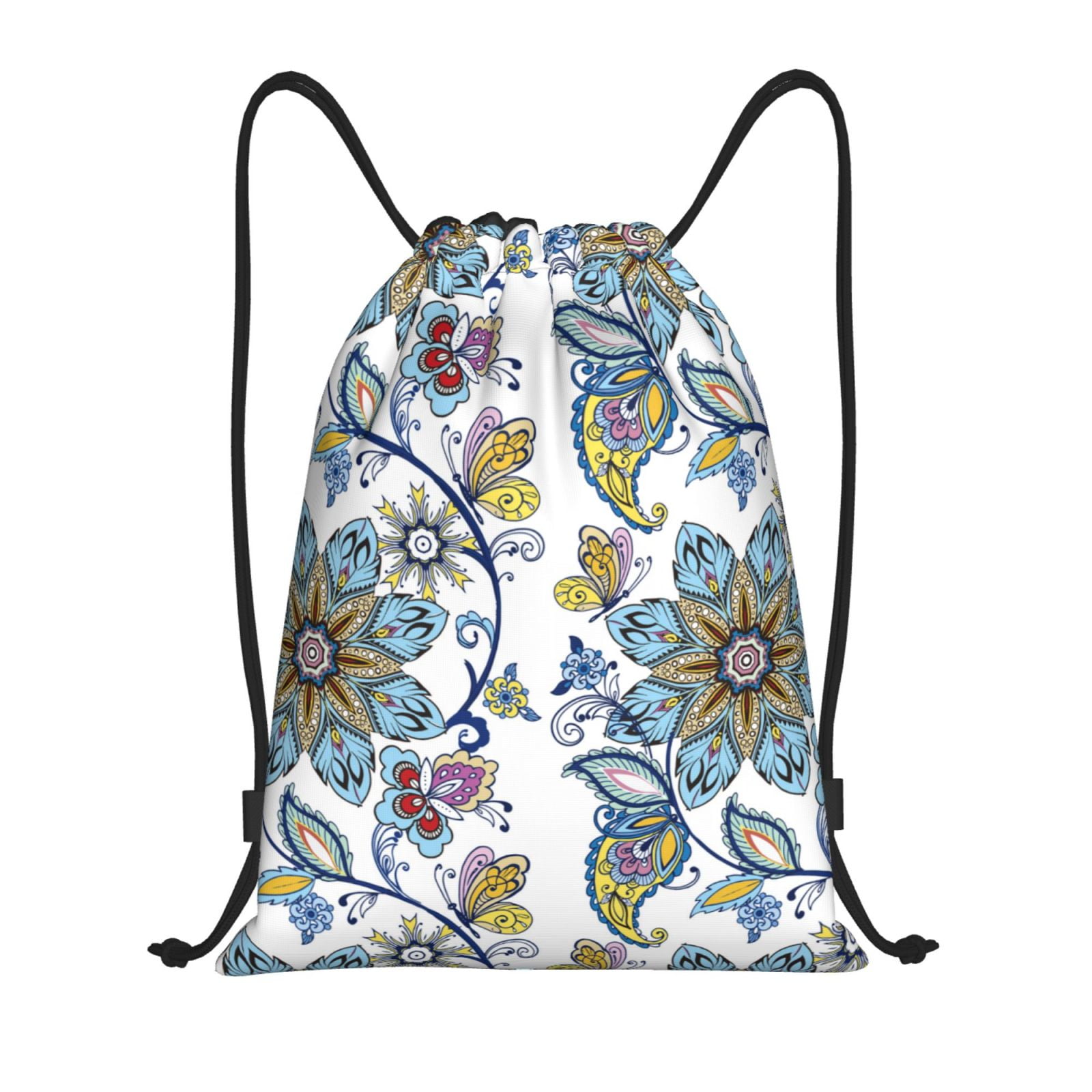 Bingfone Flowers And Butterflies Drawstrings Backpacks Bags For Men ...
