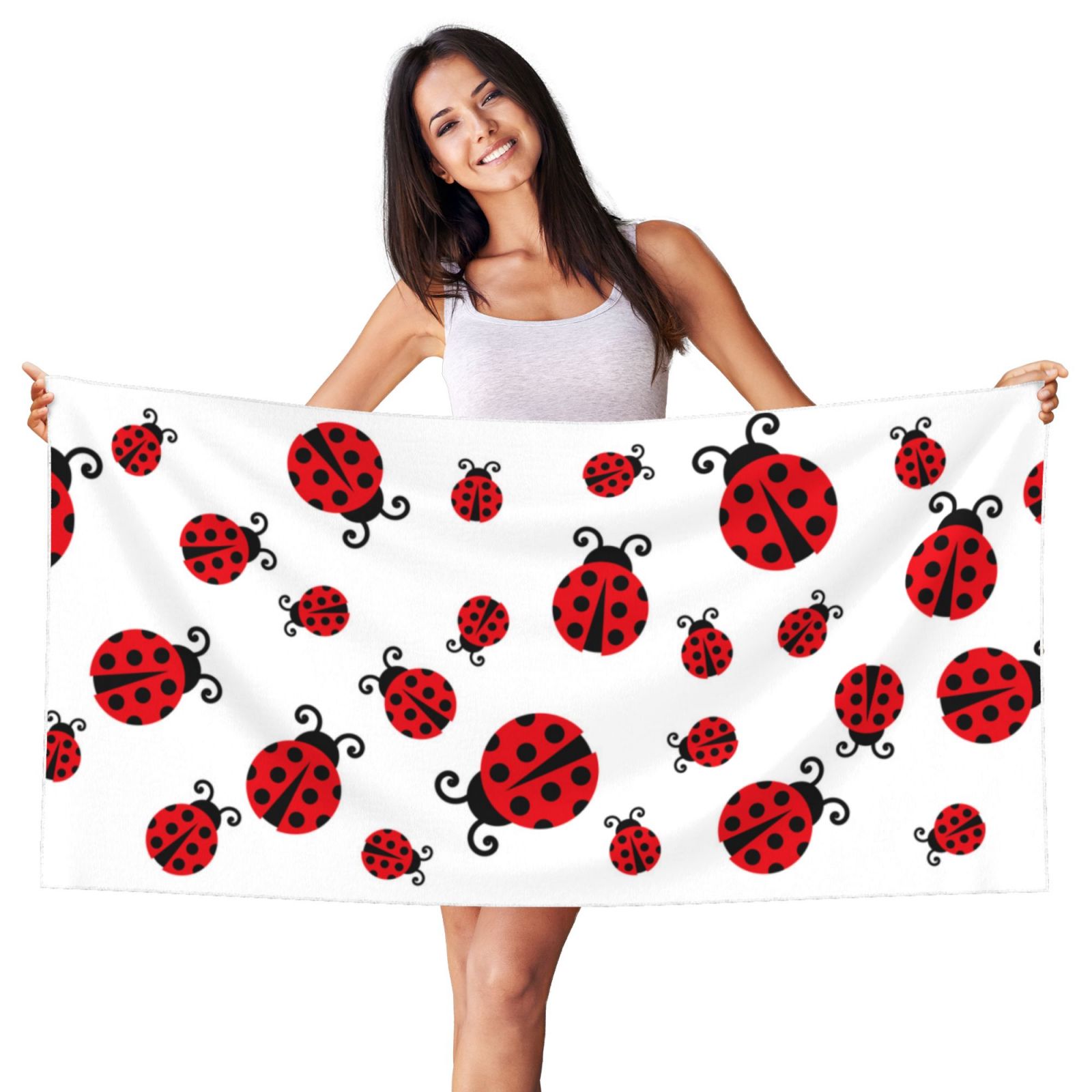 Bingfone Fly Flying Ladybug Oversized 27.7x55 Inches Beach Towel, Super ...