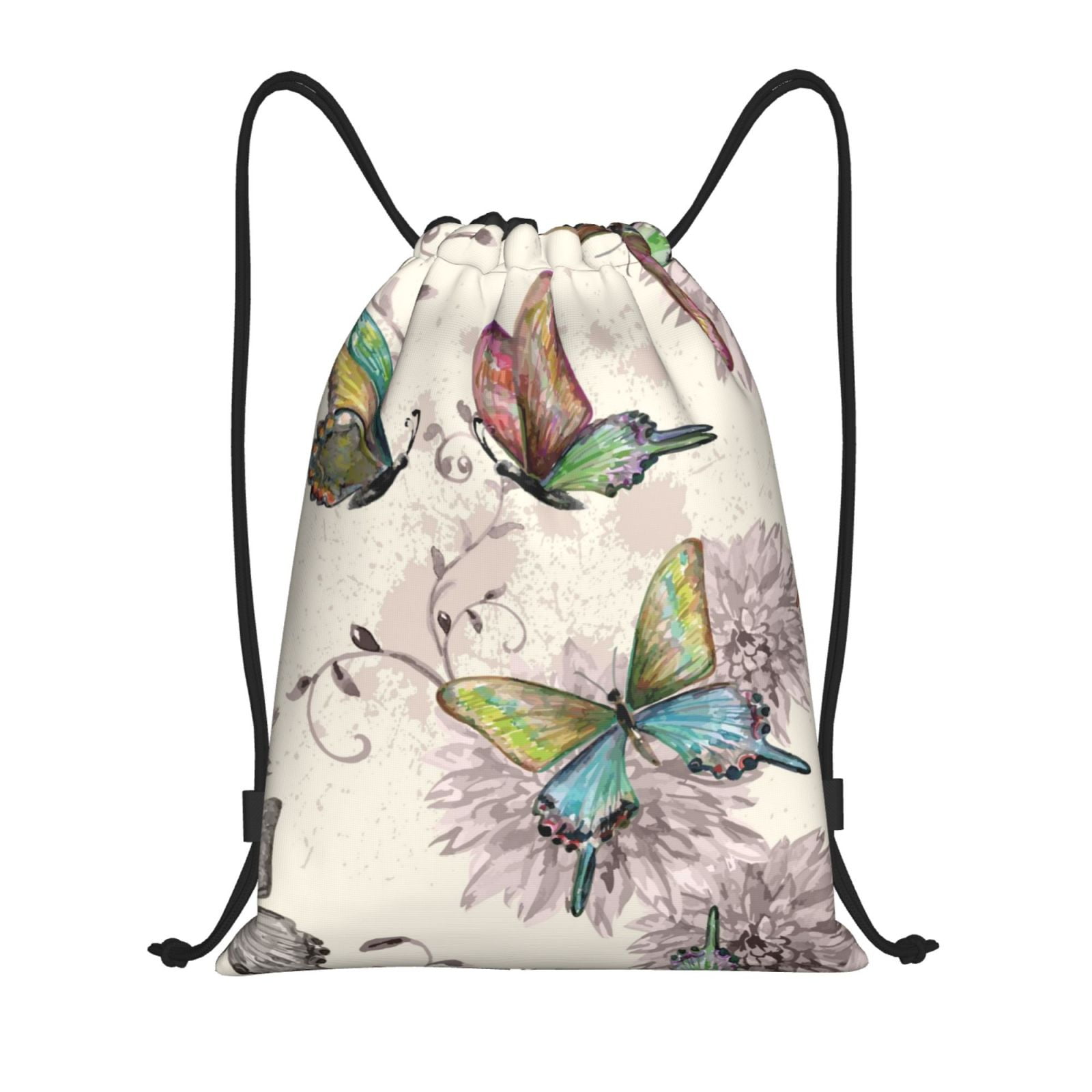 Bingfone Flying Butterflies-1 Drawstrings Backpacks Bags For Men Women ...