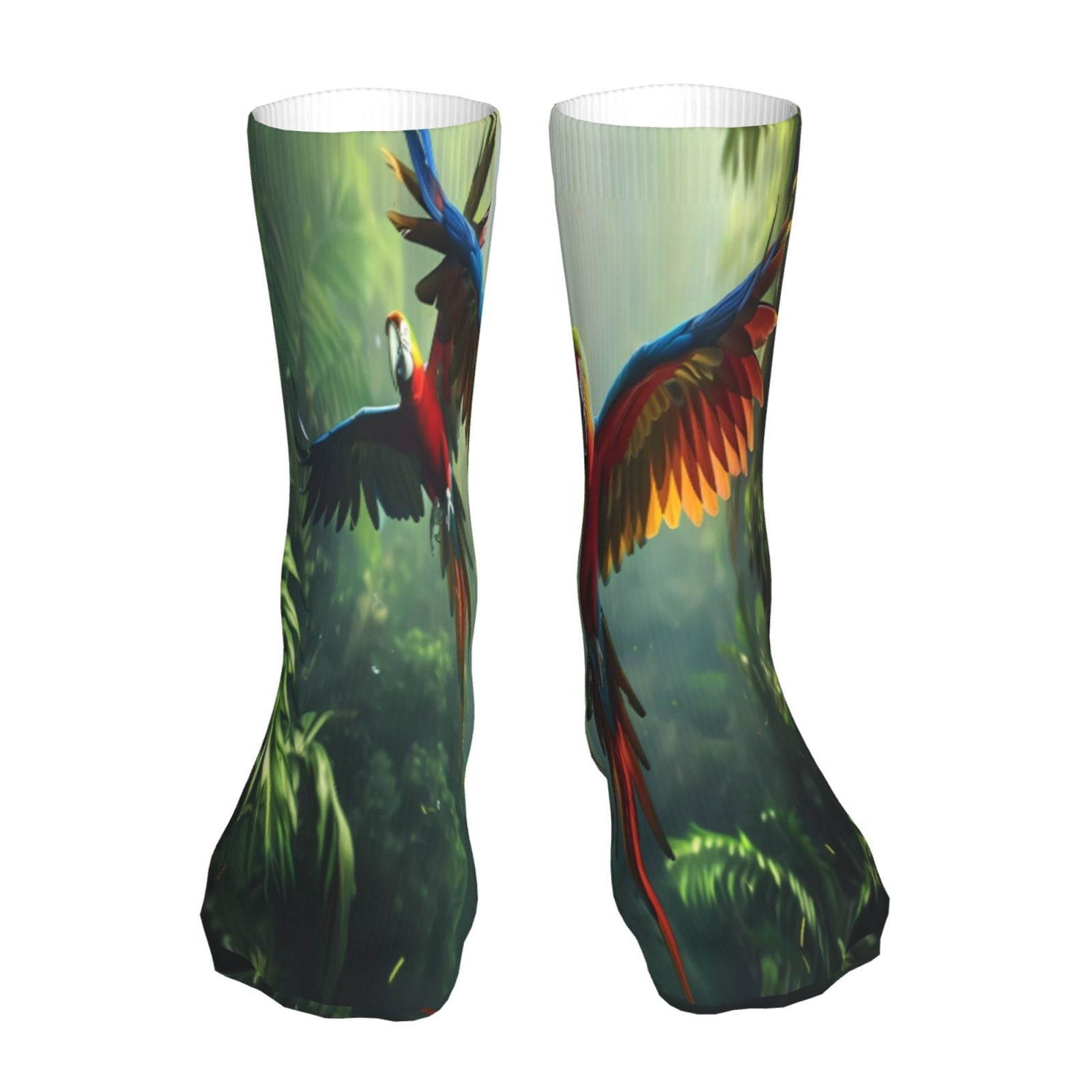 Bingfone Flying Parrots In Jungle Prirnt Women's Men's Fun Pattern and ...