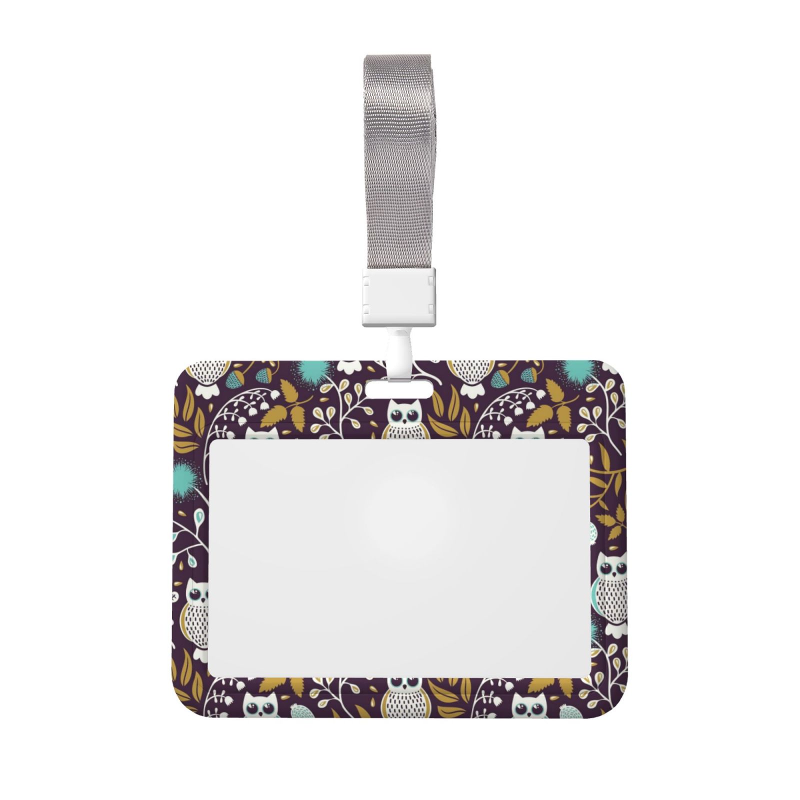 Bingfone Forest Cute Owl Card Badge Holder,for Girls Girly Women 4 x 3 ...