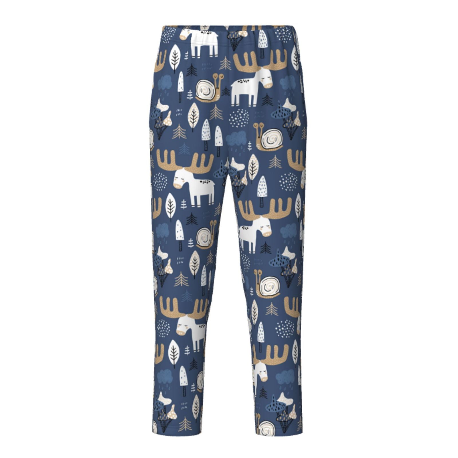 Bingfone Forest Elk Print Boys Girls Pajama Pants Lounge Pants with ...