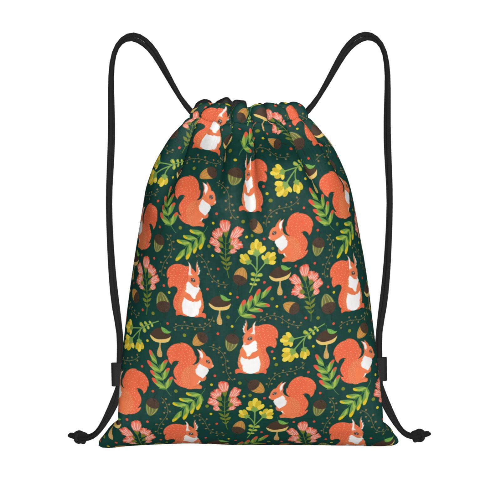 Bingfone Forest Squirrel Drawstrings Backpacks Bags for Men Women Gym ...