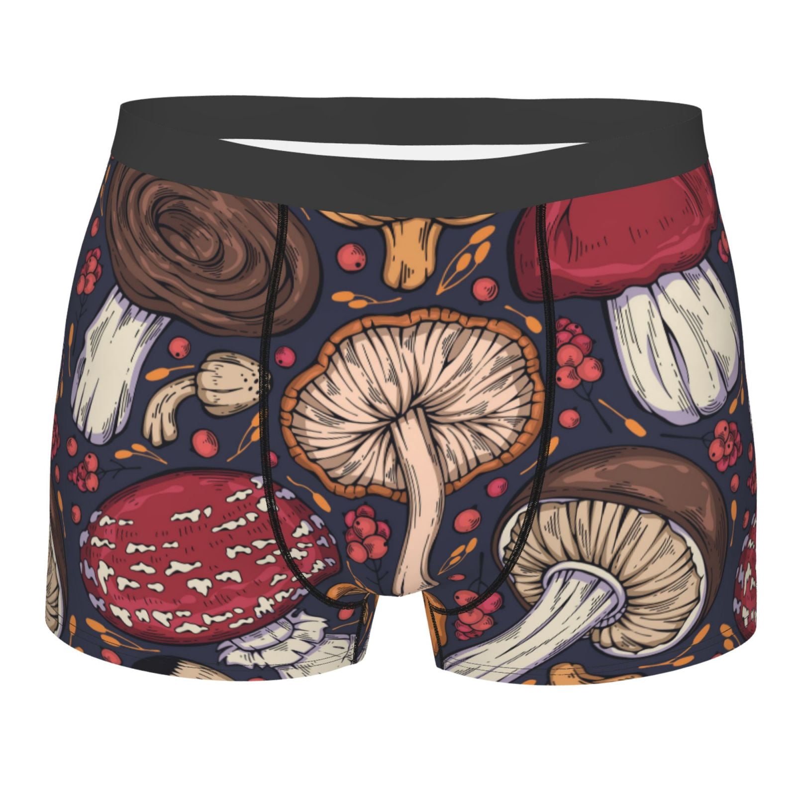 Bingfone Forest Wild Mushroom Men'S Underwear - Casual Stretch Boxer ...