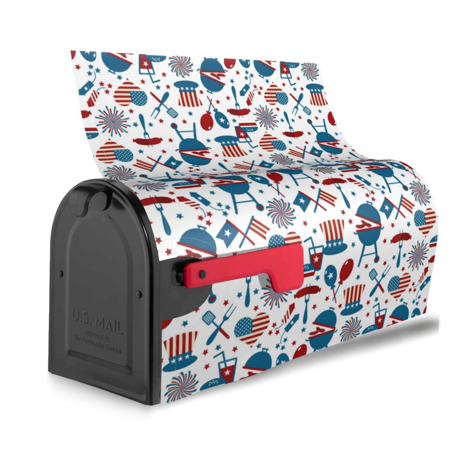 Bingfone Fourth Of July Party Magnetic Mailbox Cover Standard Size for ...