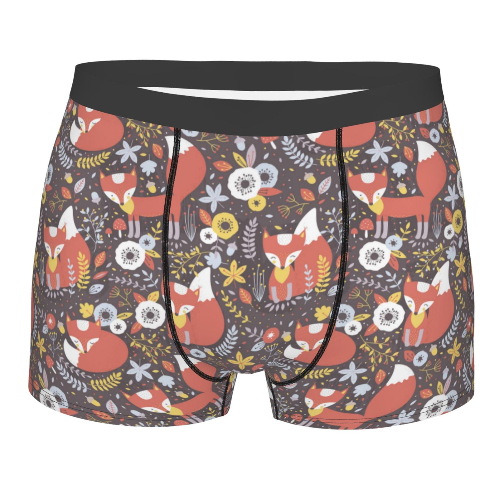 Bingfone Foxes Men's Underwear - Casual Stretch Boxer Briefs-Small ...