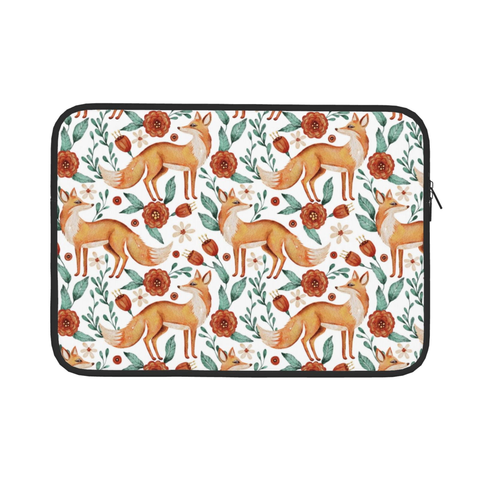 Bingfone Foxes and Floral Harmony Laptop Sleeve Case 13 inch , 360 ...