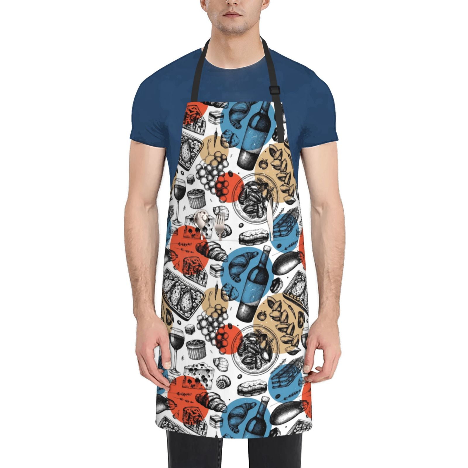 Bingfone French Food Apron Gifts For Men, Women Professional Grade Chef ...