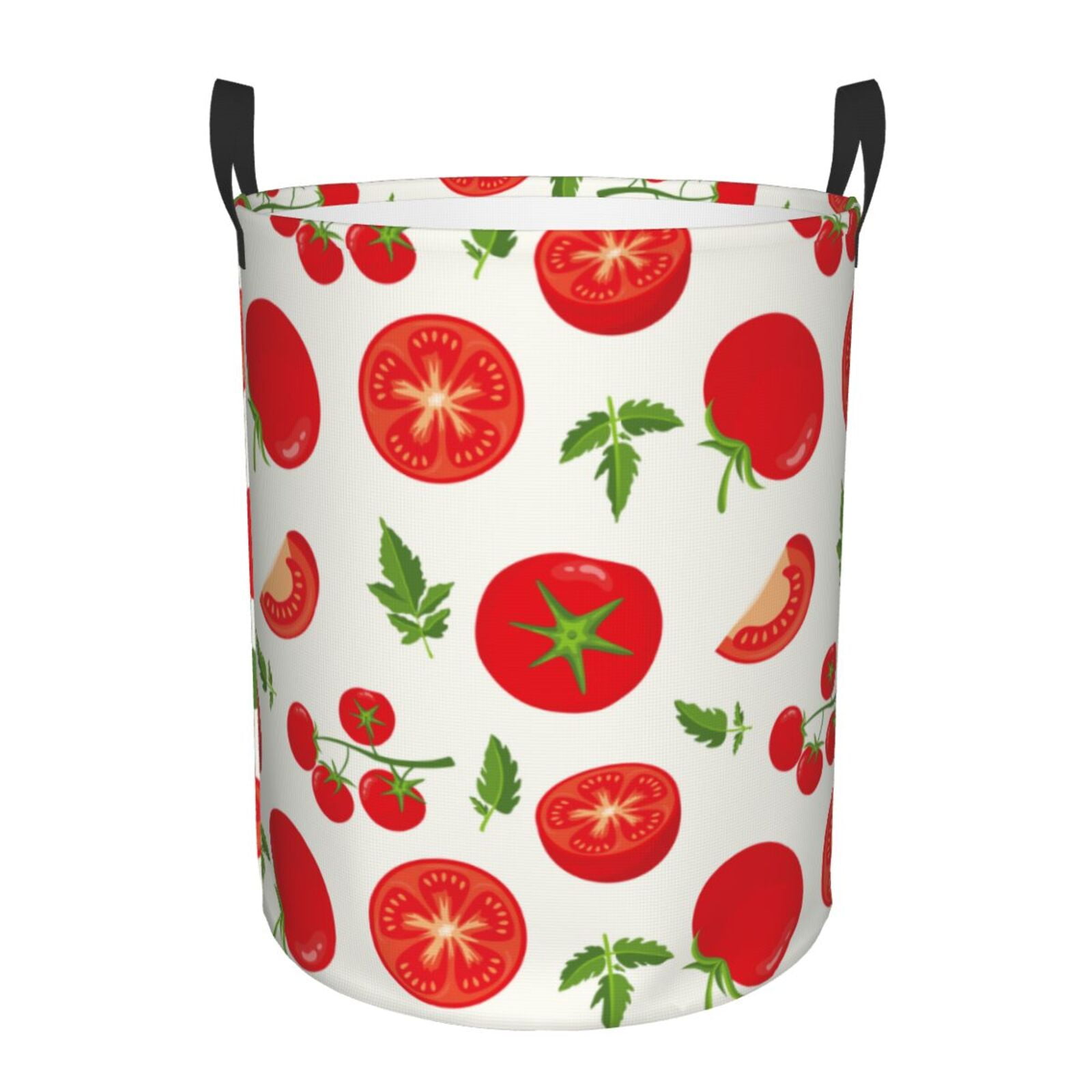 Bingfone Fresh Red Tomato Waterproof Foldable Laundry Hamper Bucket ...