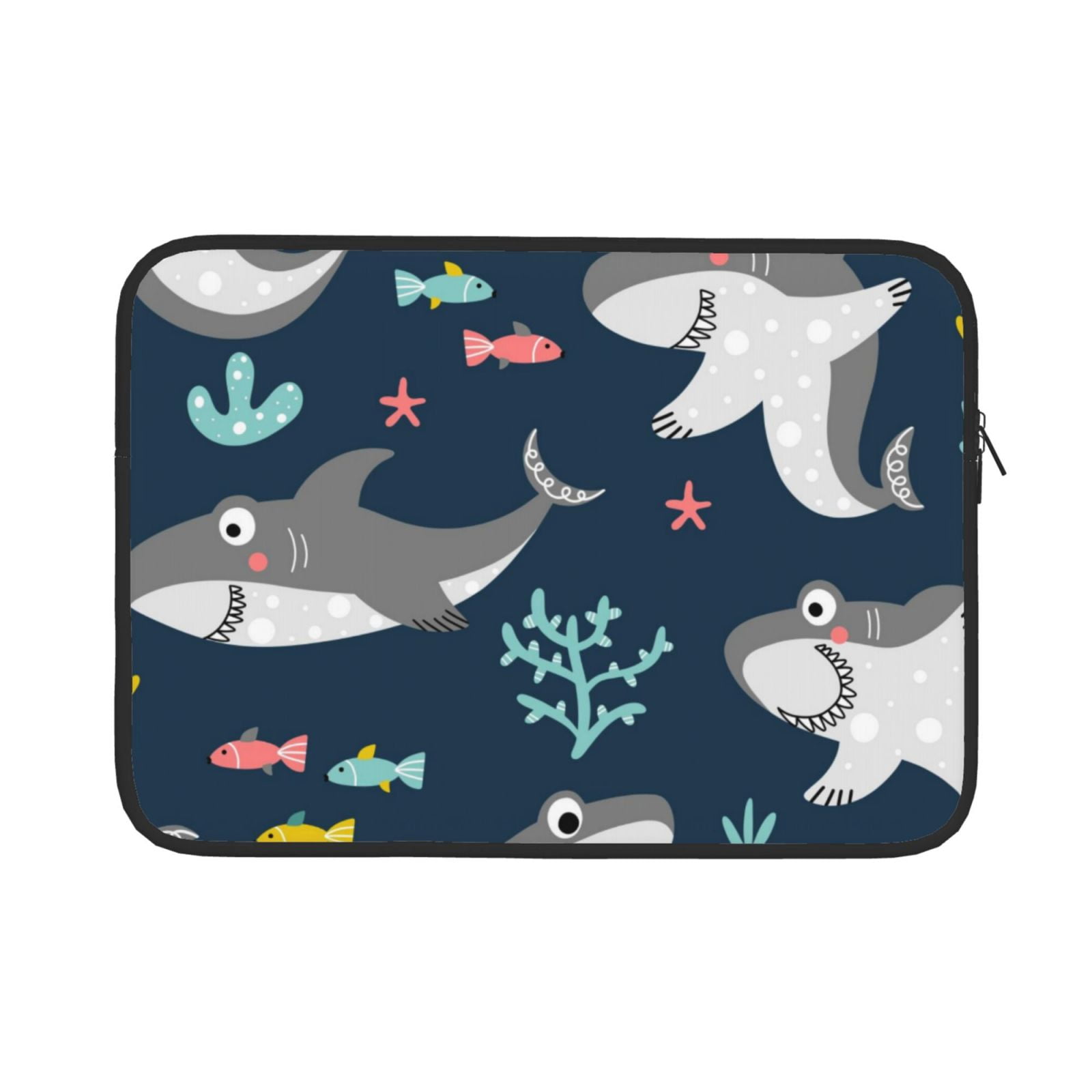 Bingfone Friendly Smiling Sharks Laptop Sleeve Case 13 Inch, 360 ...