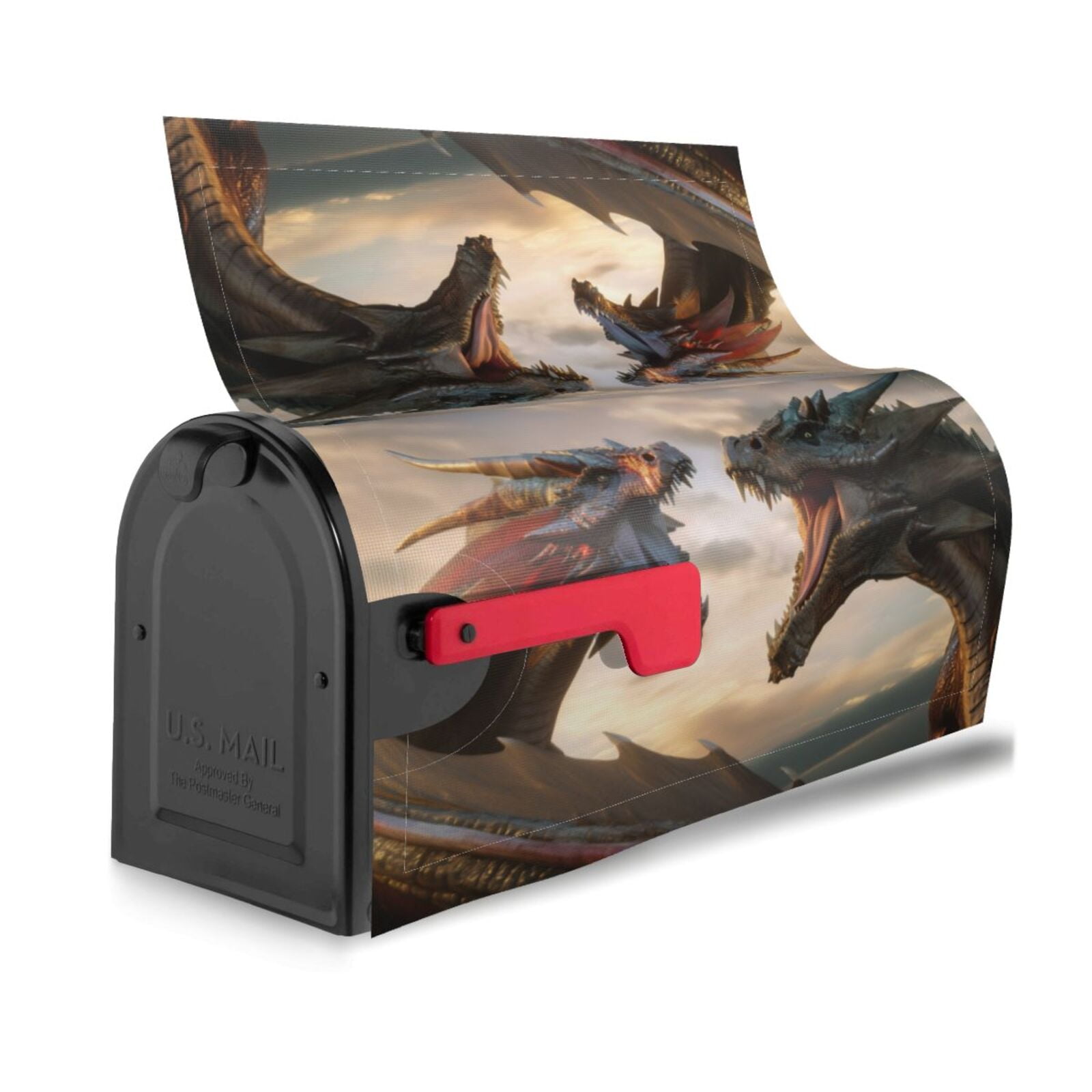 Bingfone Friendship Dragon Magnetic Mailbox Cover Standard Size for ...