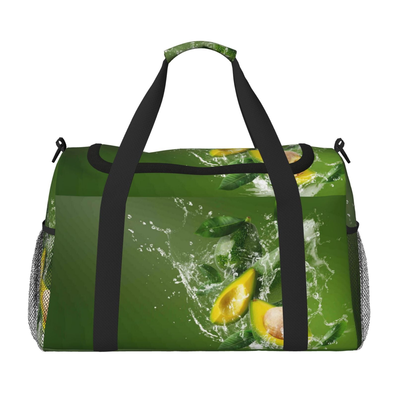 Bingfone Friut Avocado Print Travel Duffel Tote Bag,Waterproof Shoulder ...