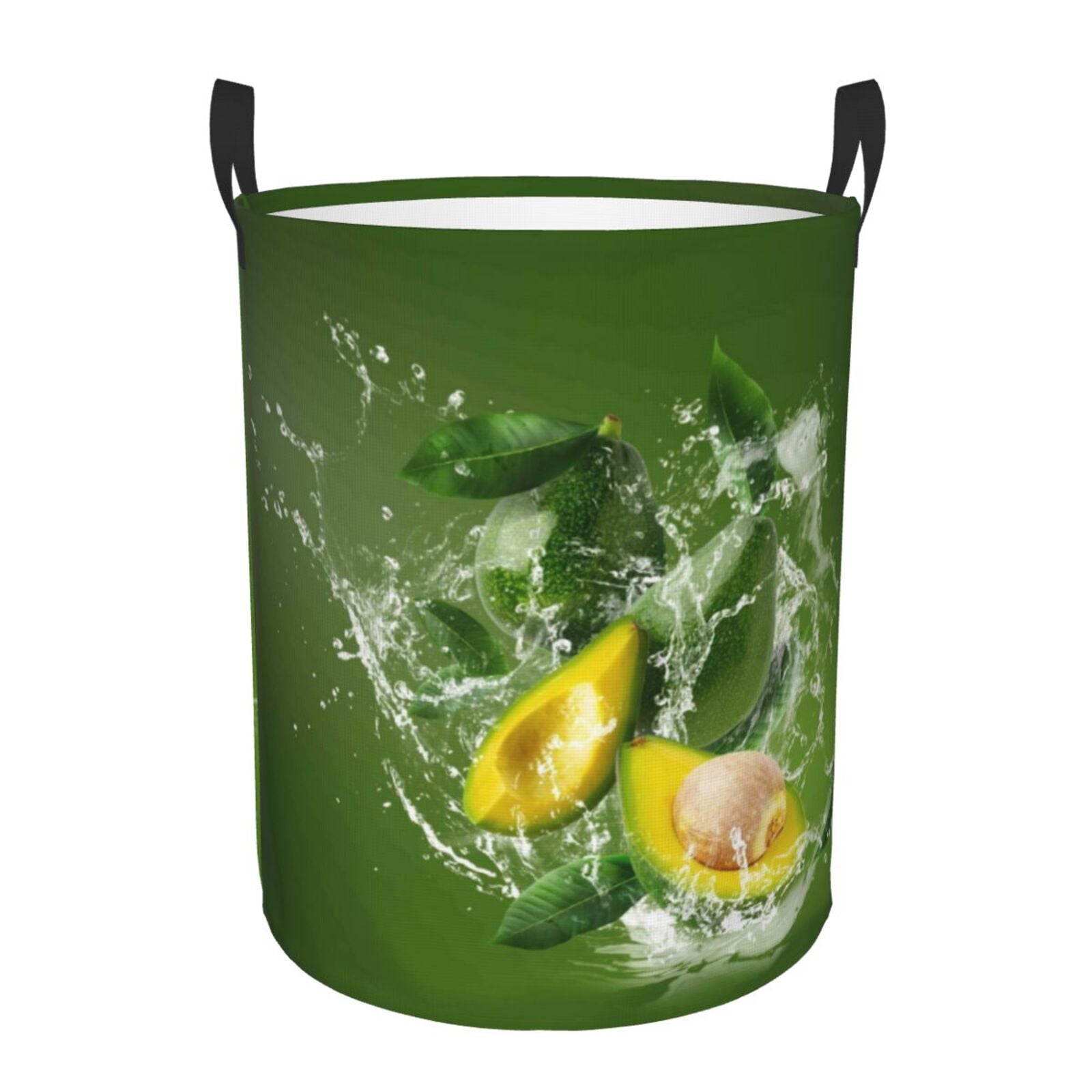 Bingfone Friut Avocado Waterproof Foldable Laundry Hamper Bucket With ...