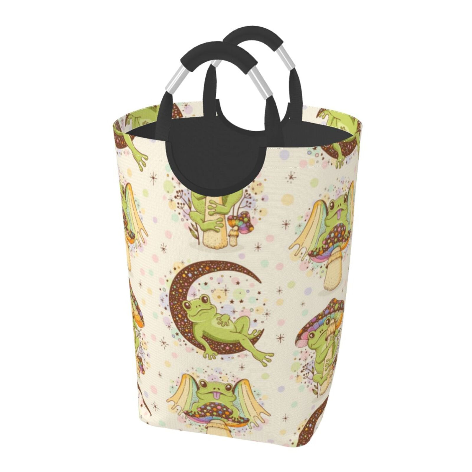 Bingfone Frogs Laundry Hamper,Large Canvas Fabric Lightweight Storage ...
