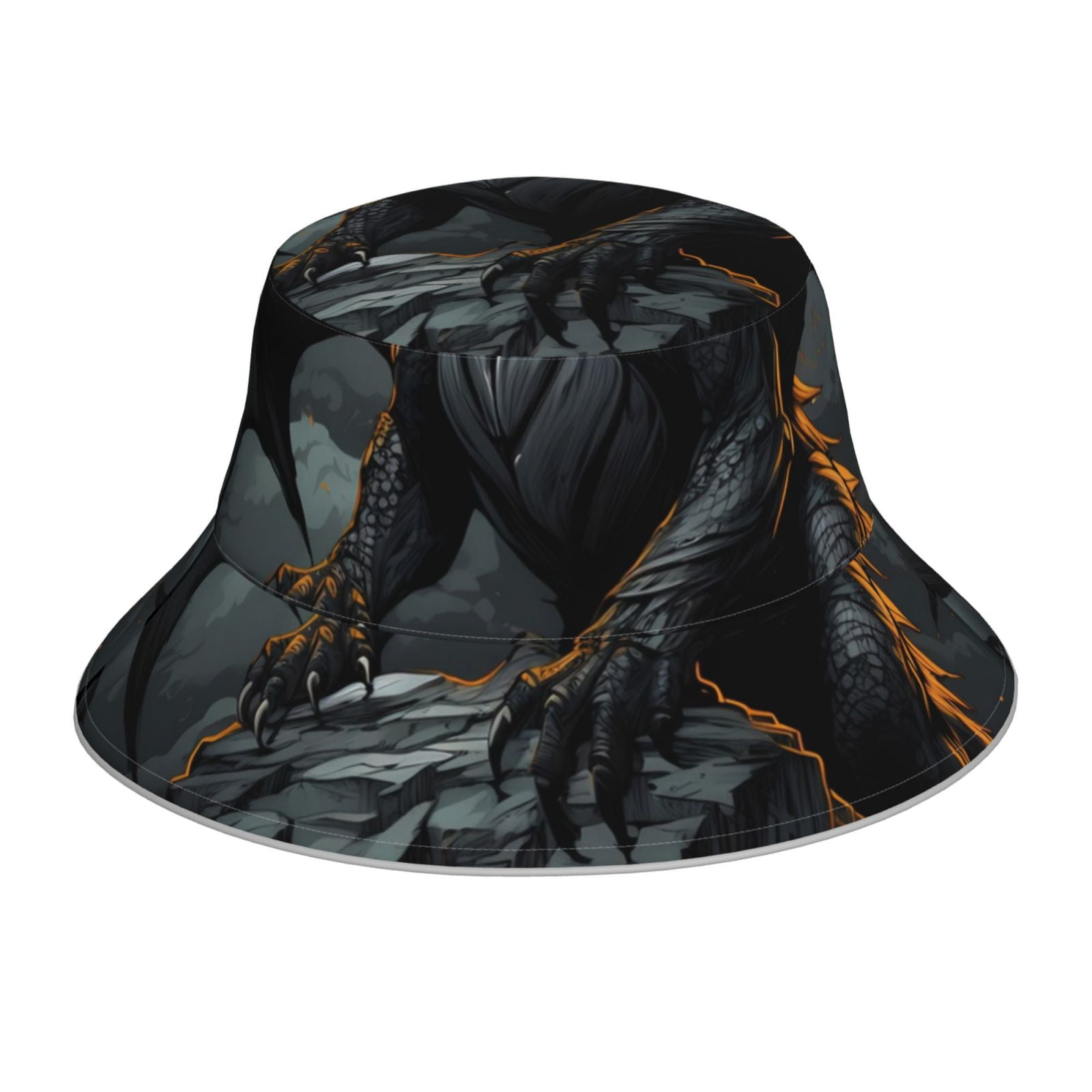 Bingfone Full Moon Black Dragon Bucket Hat for Men Women,Packable ...