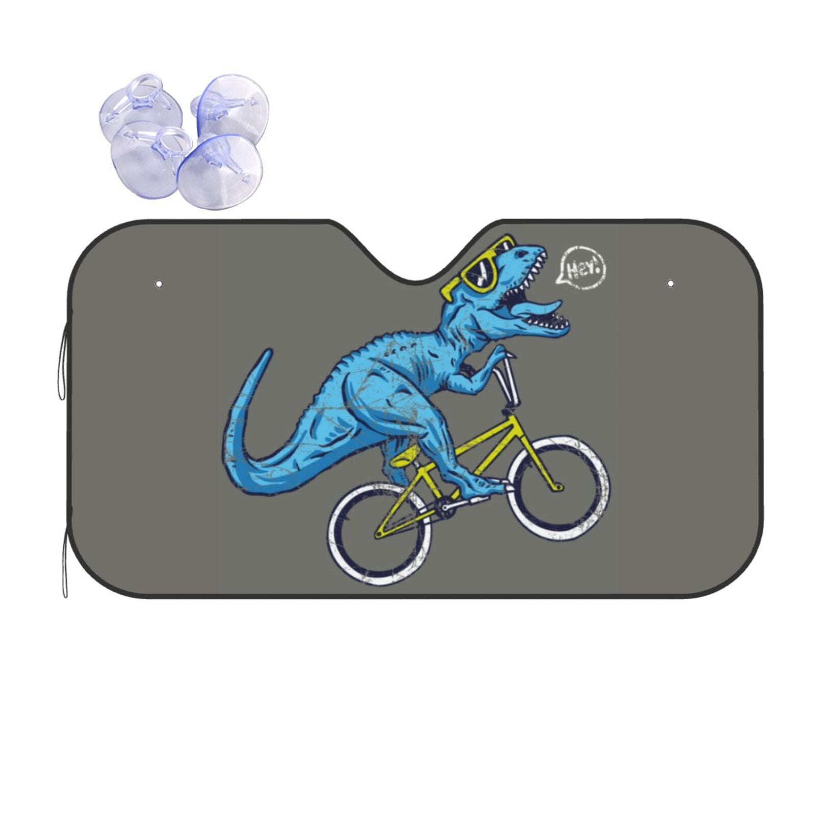 Bingfone Fun Riding Dinosaur Car Windshield Sun Shade Protector Keep ...