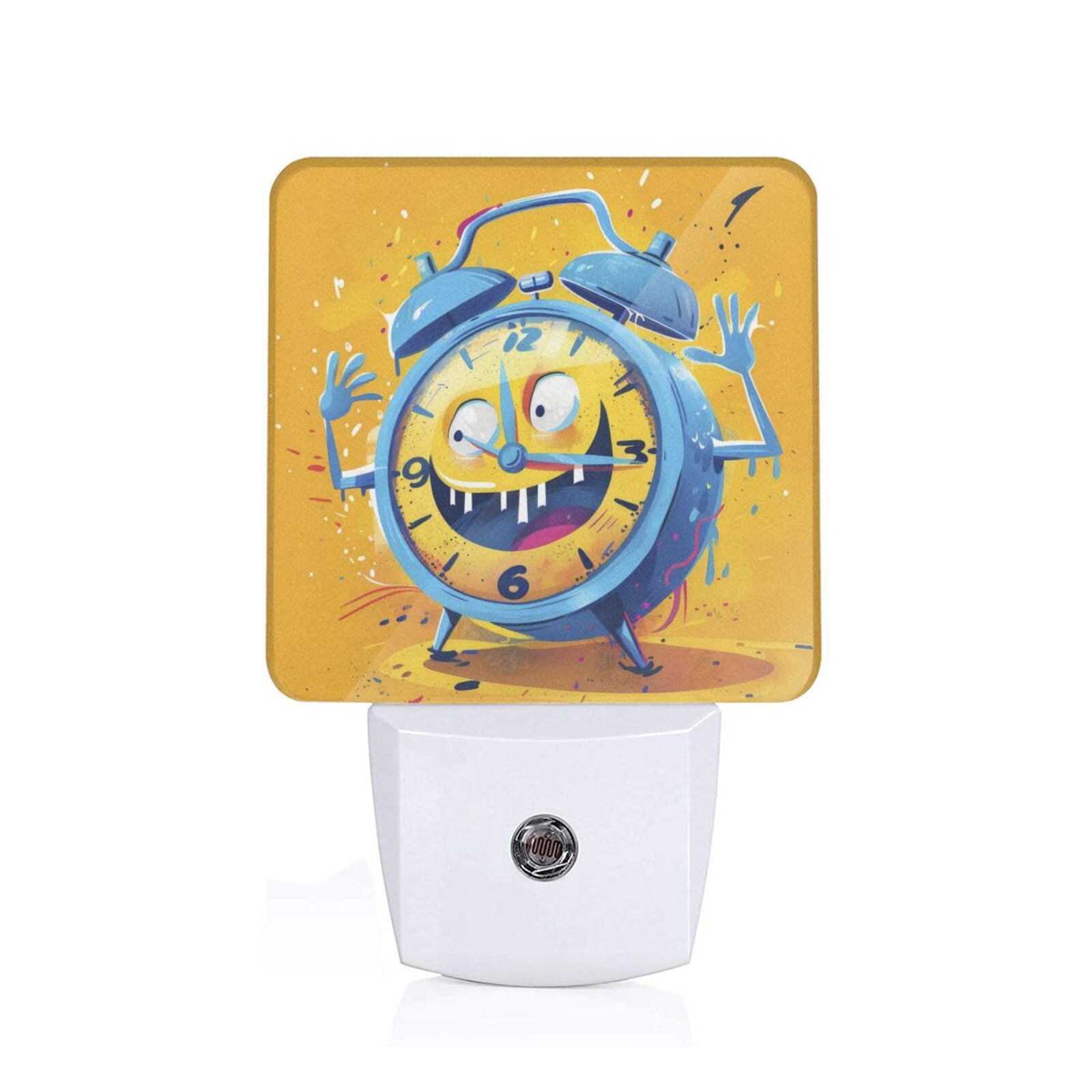 Bingfone Funny Alarm Clock Illustration Print Night Lights Plug into ...