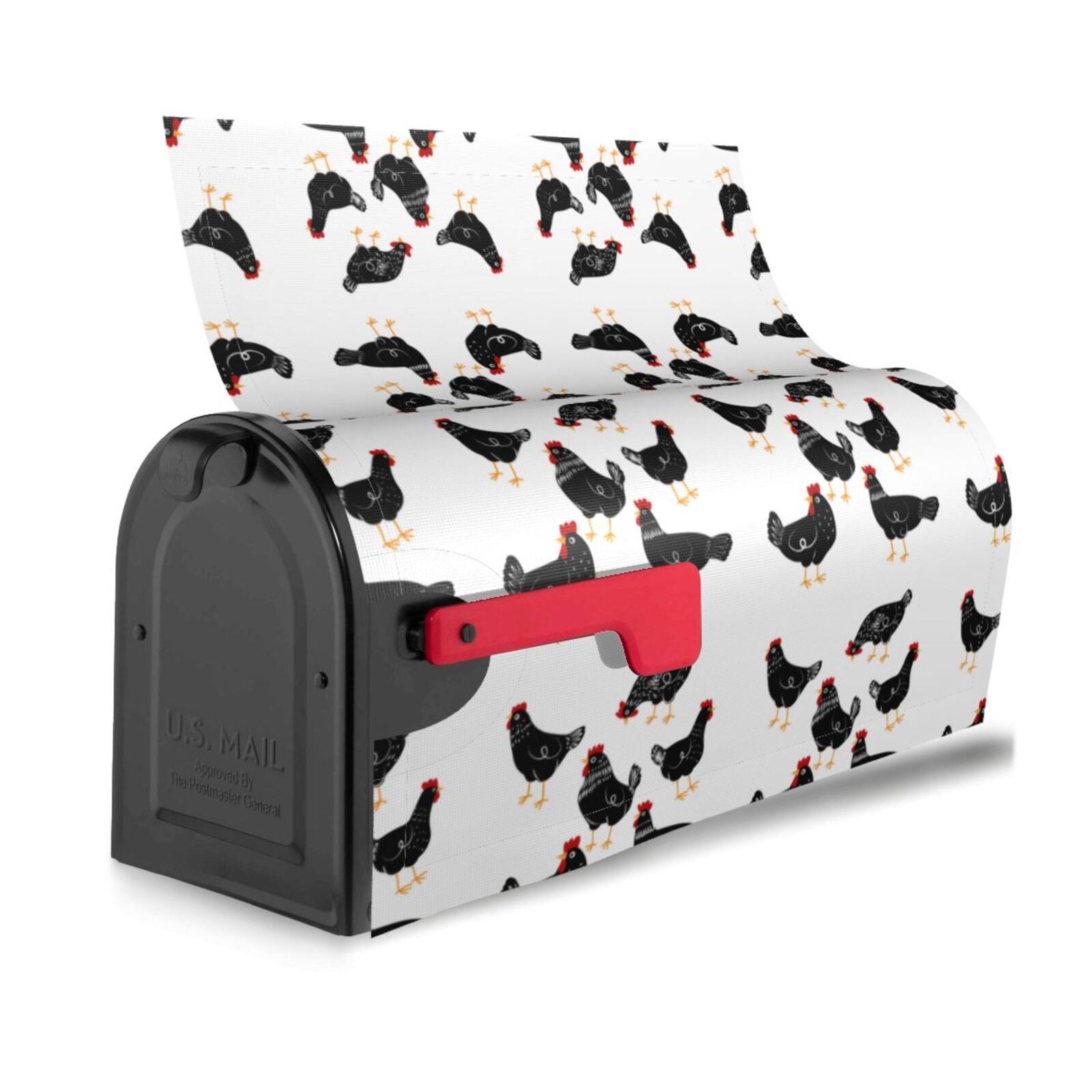 Bingfone Funny Chicken Magnetic Mailbox Cover Standard Size for Garden ...
