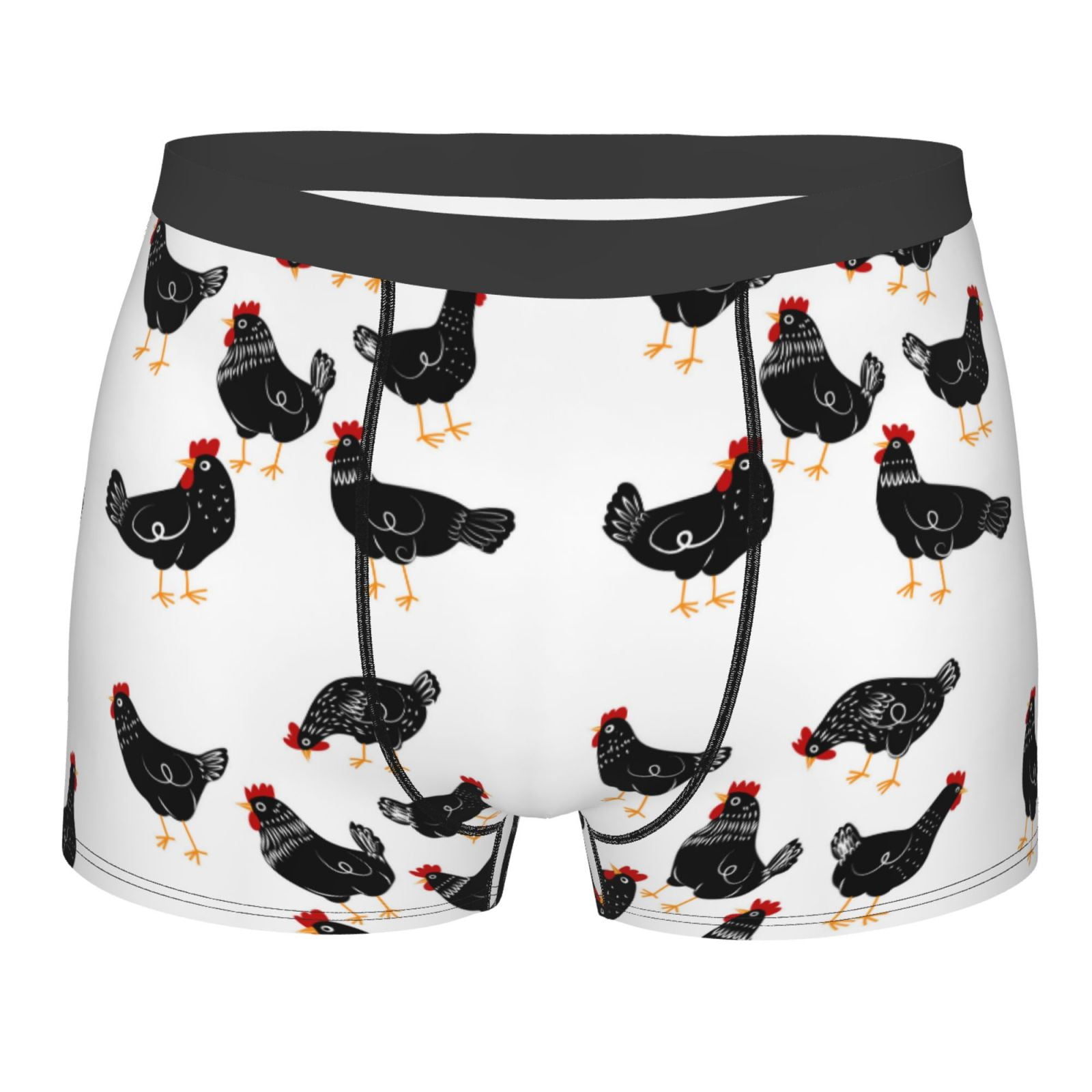 Bingfone Funny Chicken Men's Underwear - Casual Stretch Boxer Briefs ...