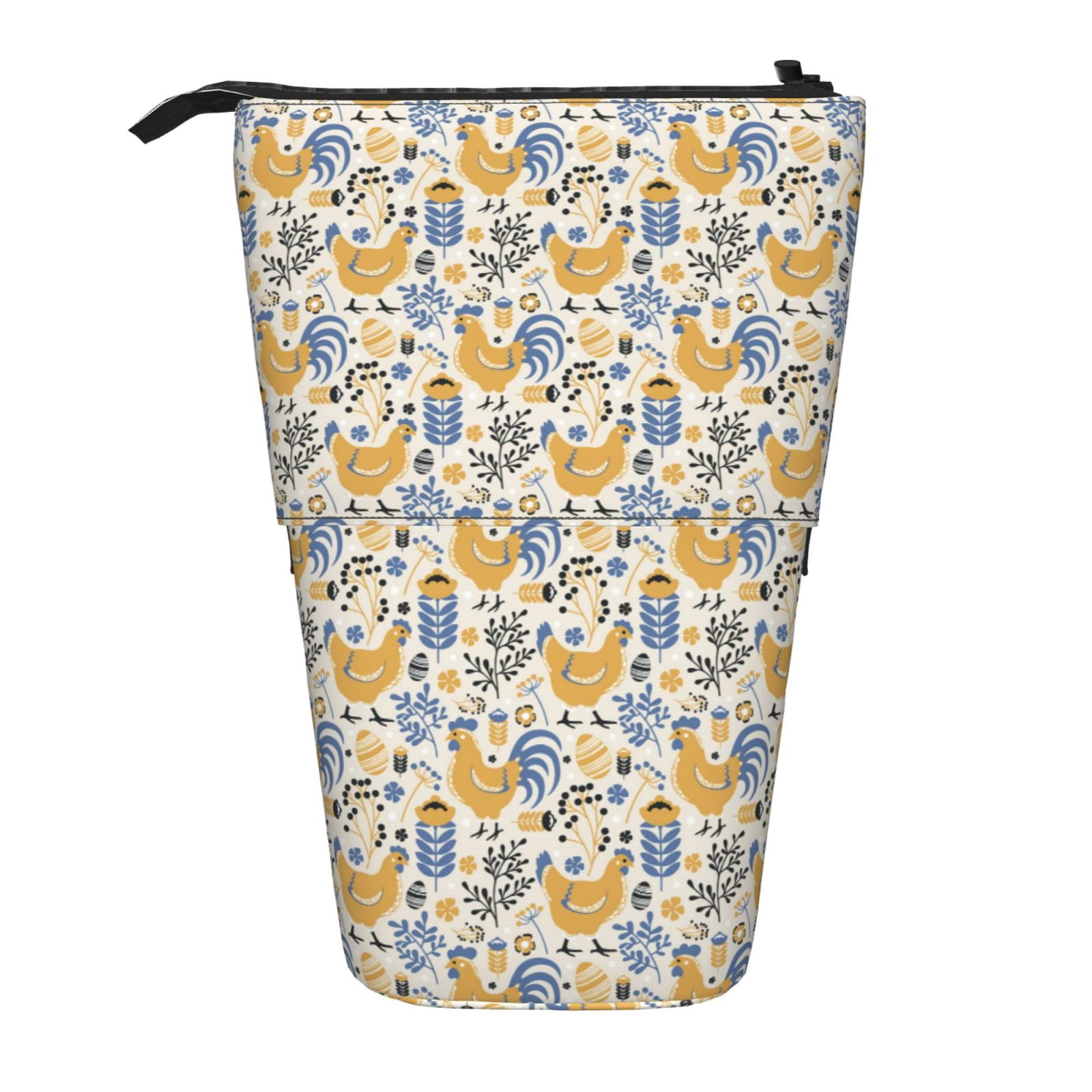 Bingfone Funny Chicken Print Telescopic Pencil Bag Pen Holder Pop Up ...