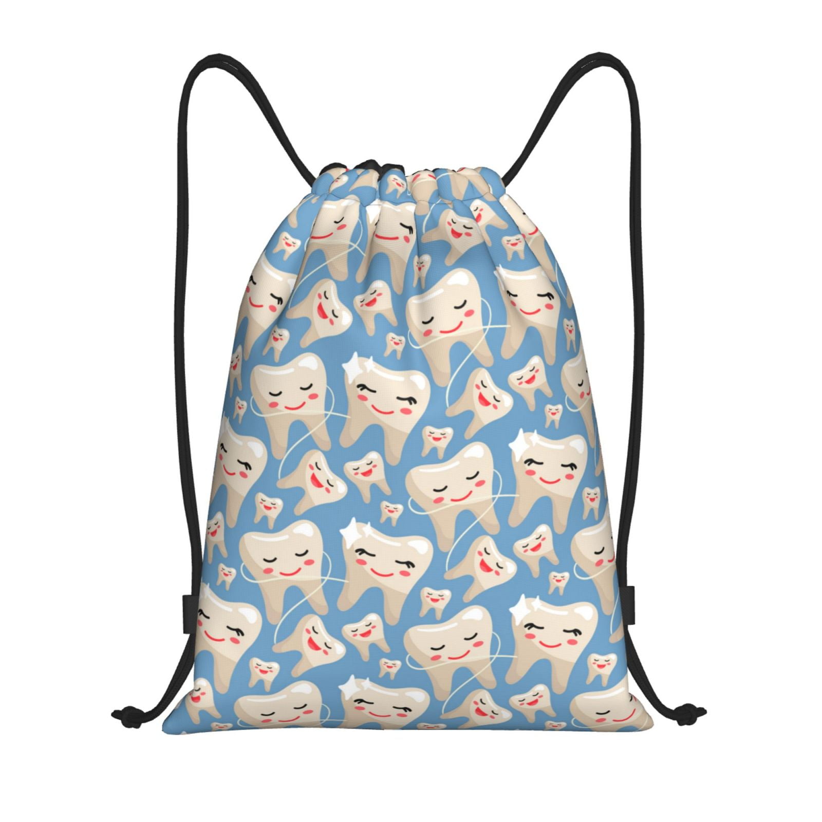 Bingfone Funny Cute Healthy Teeth Drawstrings Backpacks Bags for Men ...