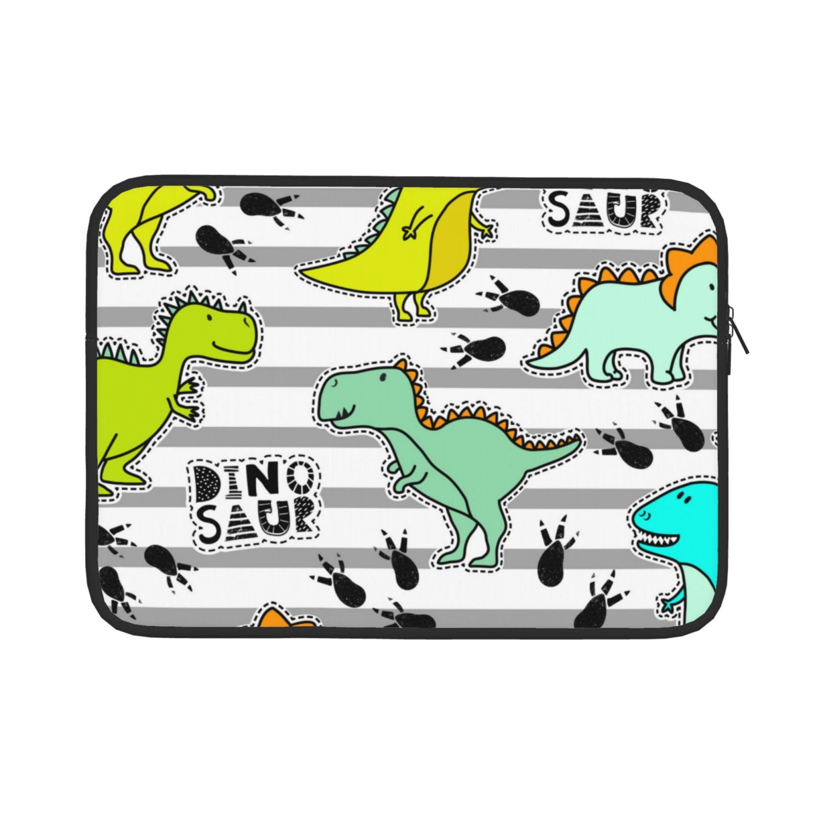 Bingfone Funny Dinosaurs On Stripes Laptop Sleeve Case 15 Inch, 360 ...
