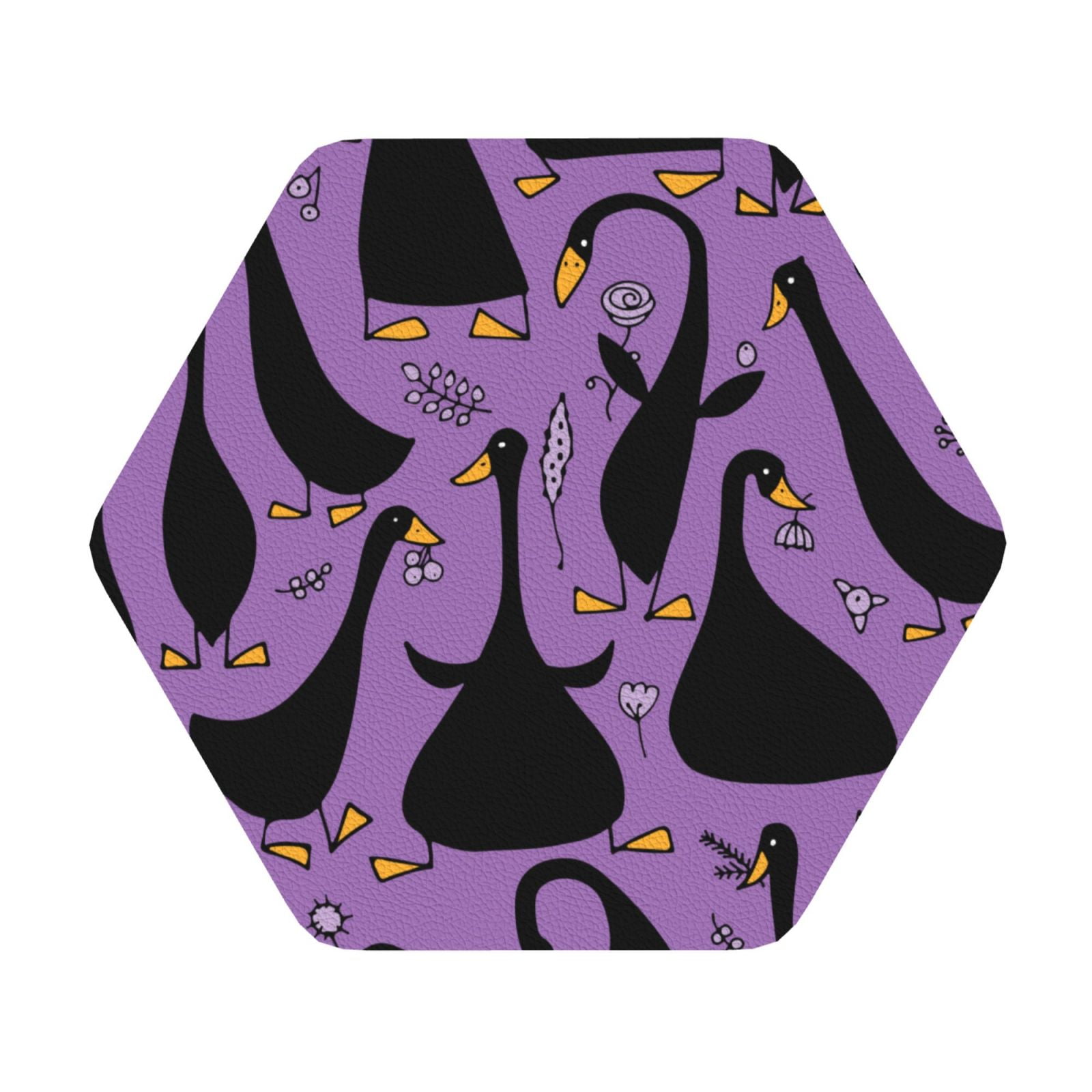 Bingfone Funny Goose Personalized Coaster Set 4 For Drinks Coffee Table ...