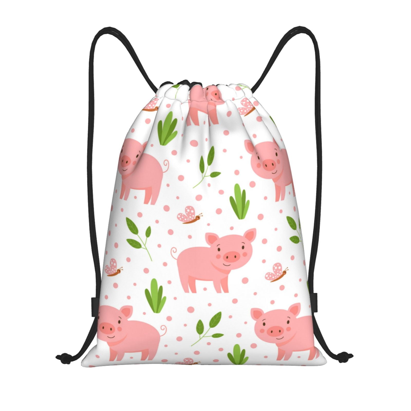 Bingfone Funny Little Pigs Drawstrings Backpacks Bags For Men Women Gym ...
