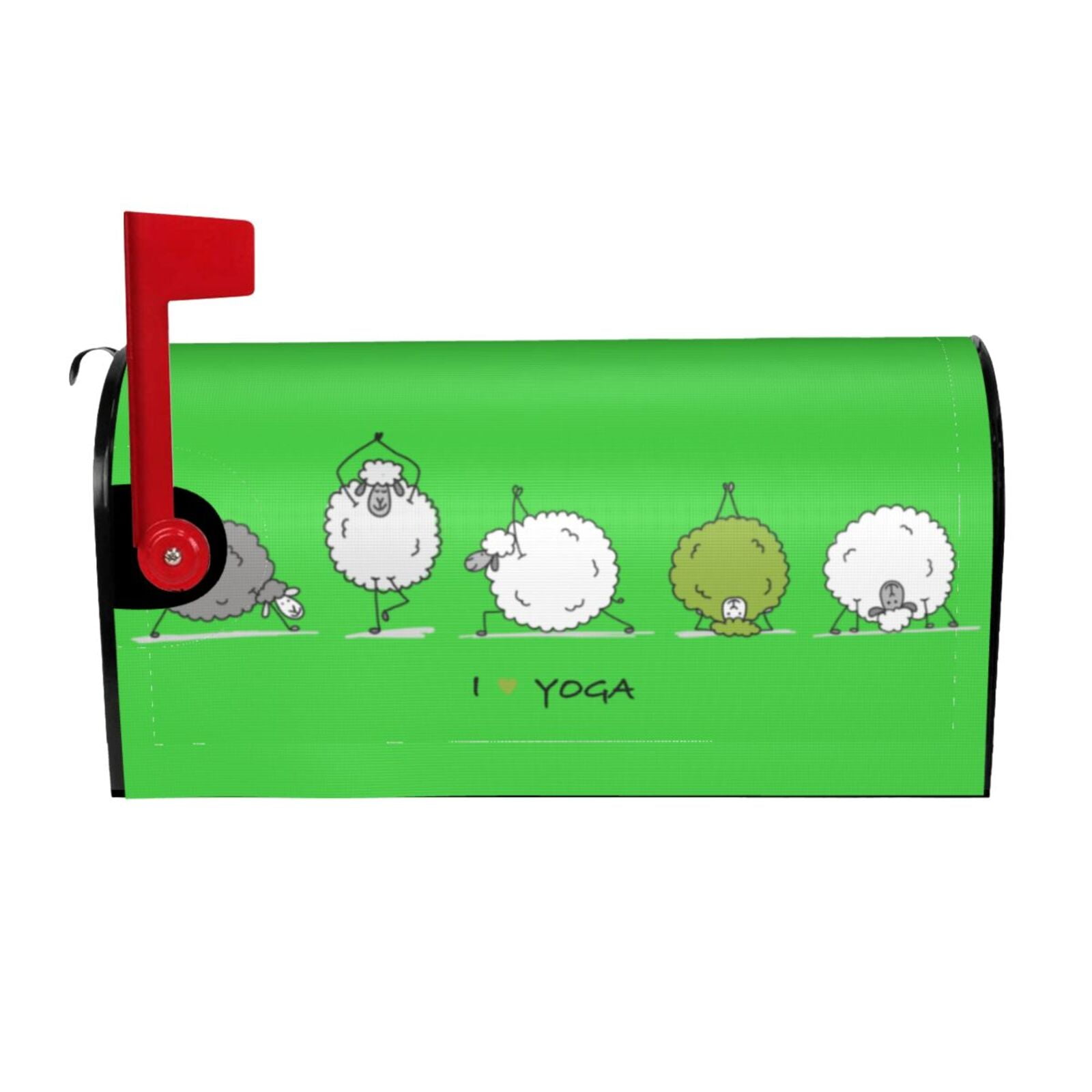 Bingfone Funny Sheep Doing Yoga Magnetic Mailbox Cover Standard Size ...