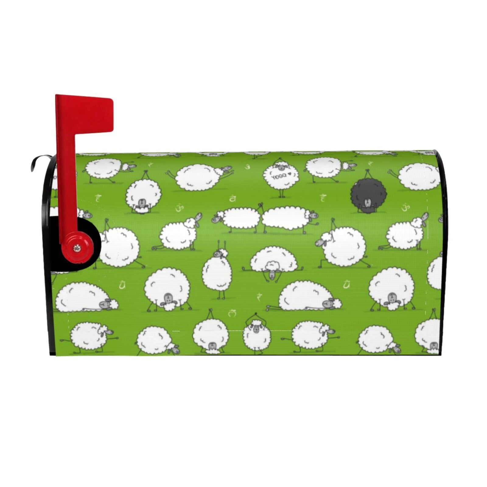 Bingfone Funny Sheep Doing Yoga Magnetic Mailbox Cover Standard Size ...