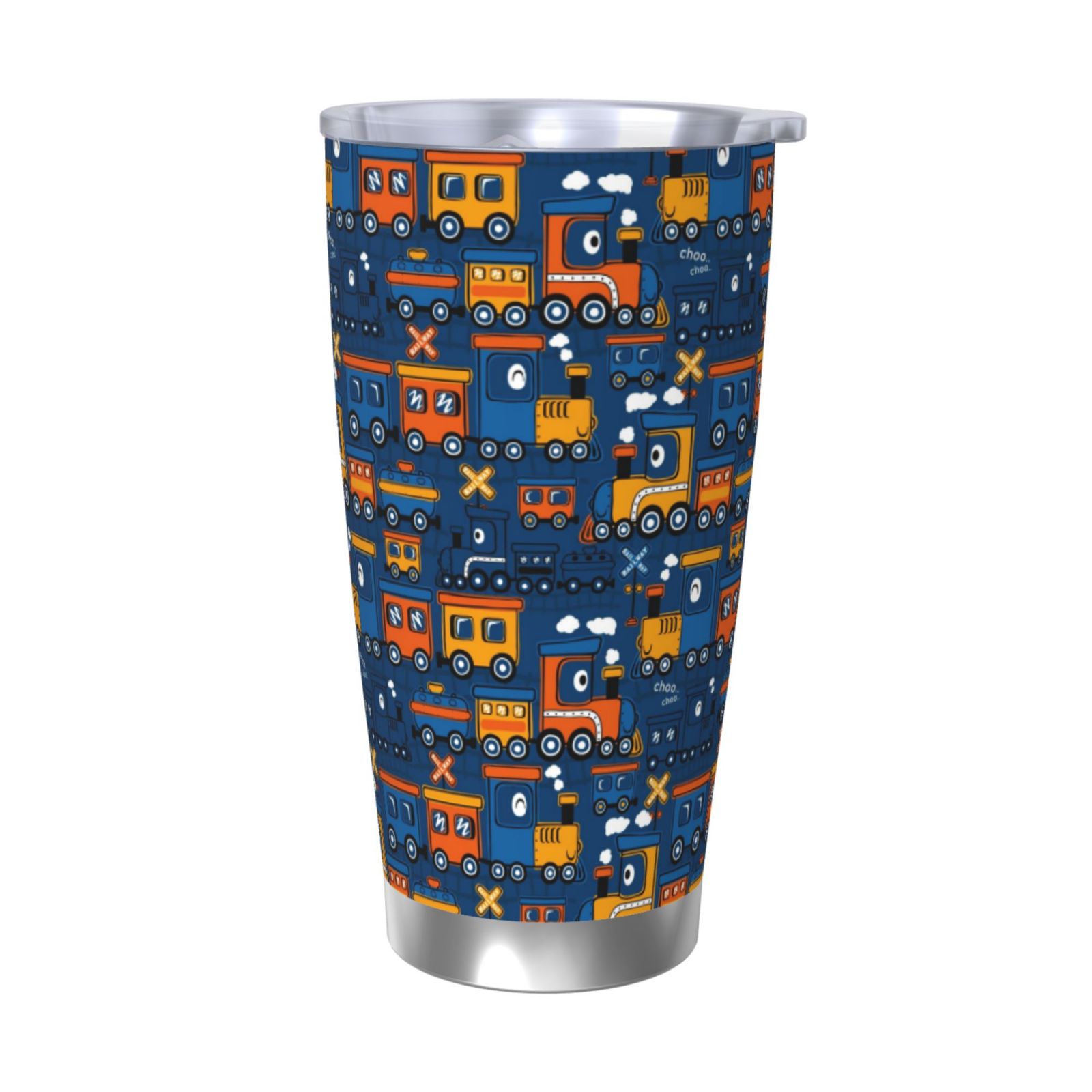 Bingfone Funny Steam Train for 20 Oz Stainless Steel Travel Mug Double ...