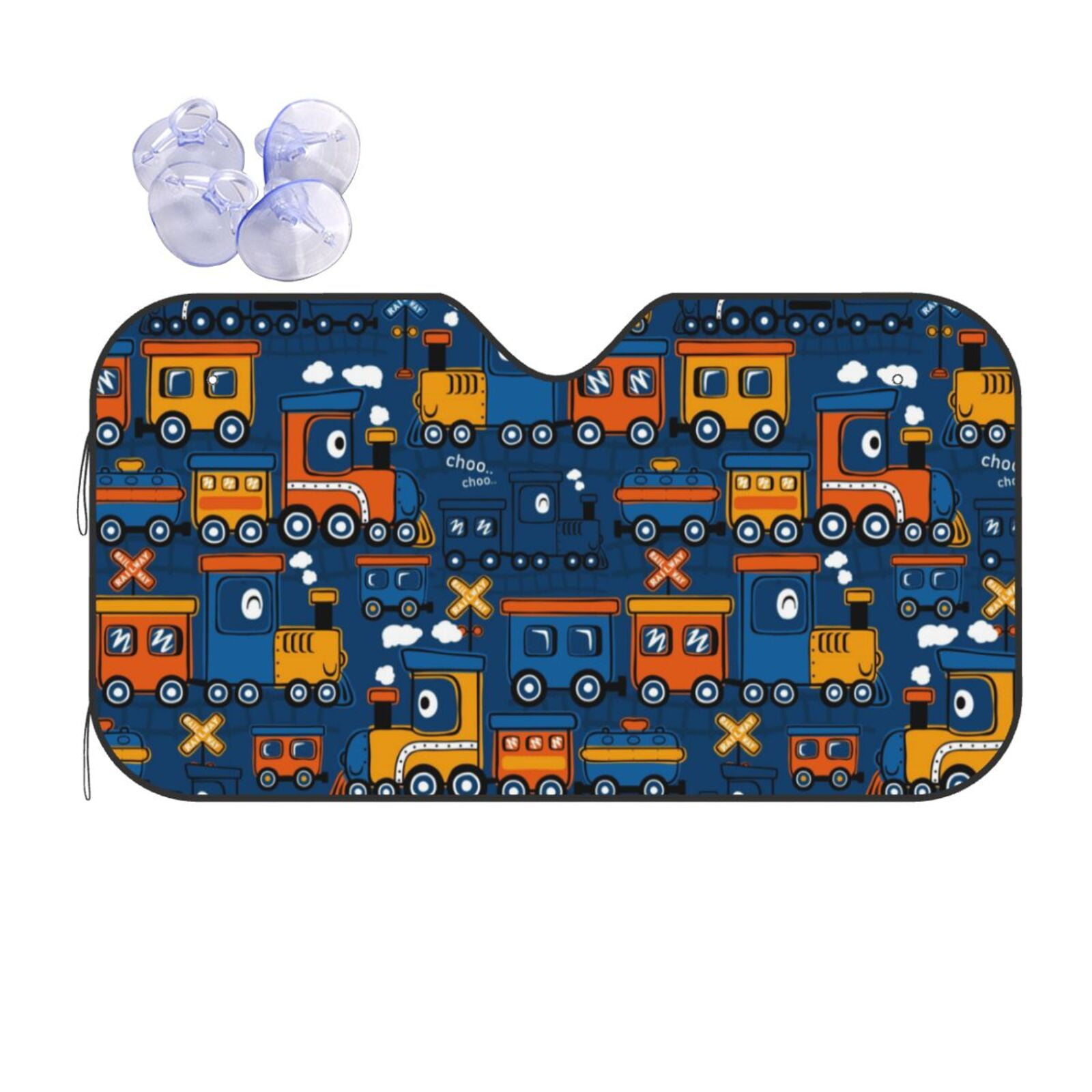 Bingfone Funny Steam Train Car Windshield Sun Shade Protector Keep Your ...