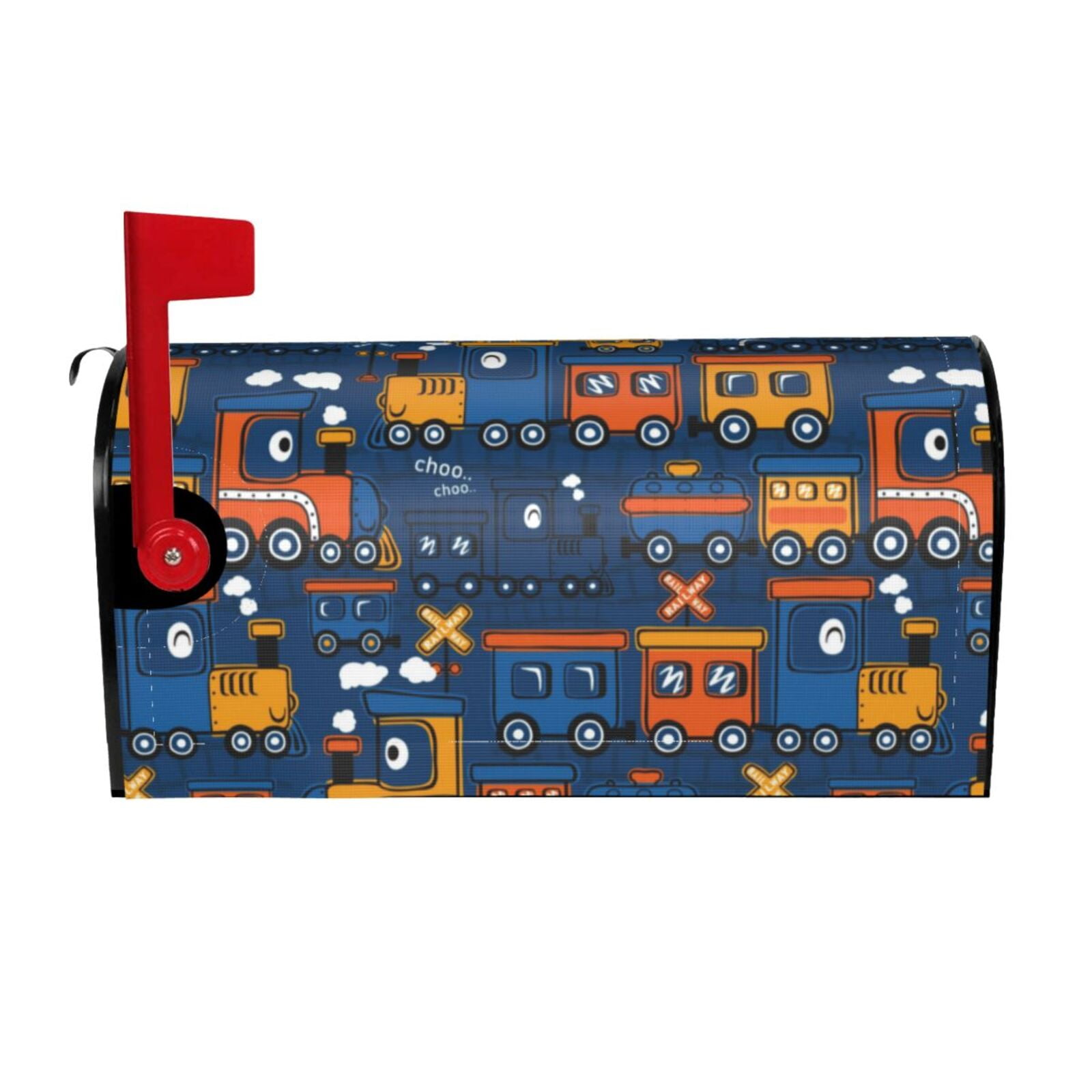 Bingfone Funny Steam Train Magnetic Mailbox Cover Standard Size For ...