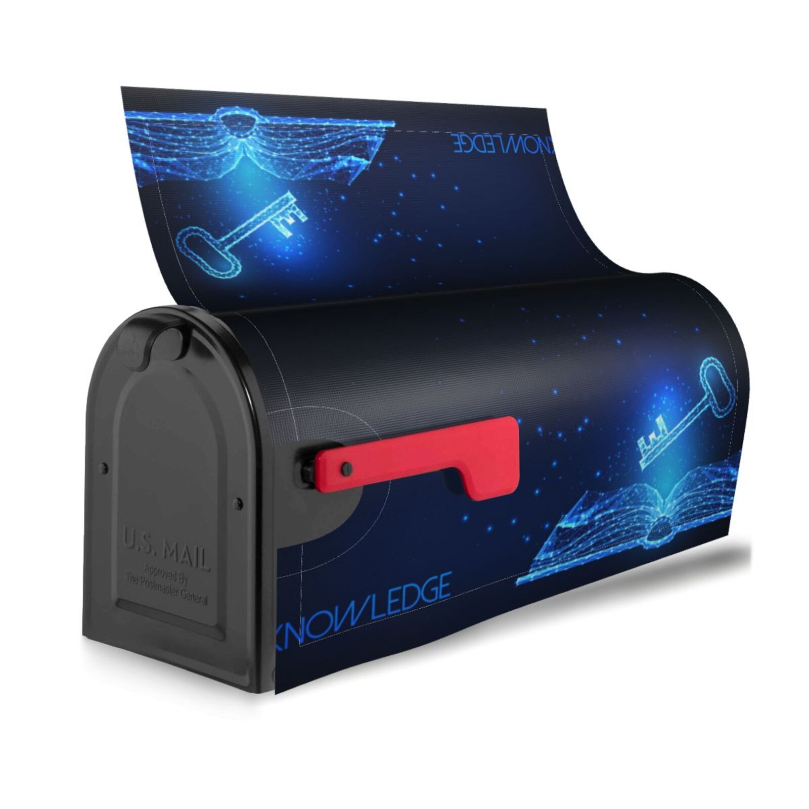 Bingfone Futuristic Book Knowledge Magnetic Mailbox Cover Standard Size ...