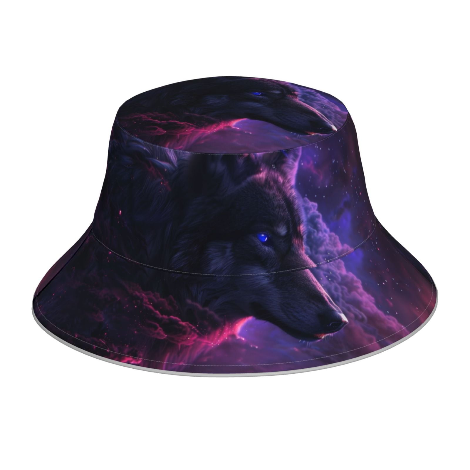 Bingfone Galactic Wolf Stare Bucket Hat for Men Women,Packable ...