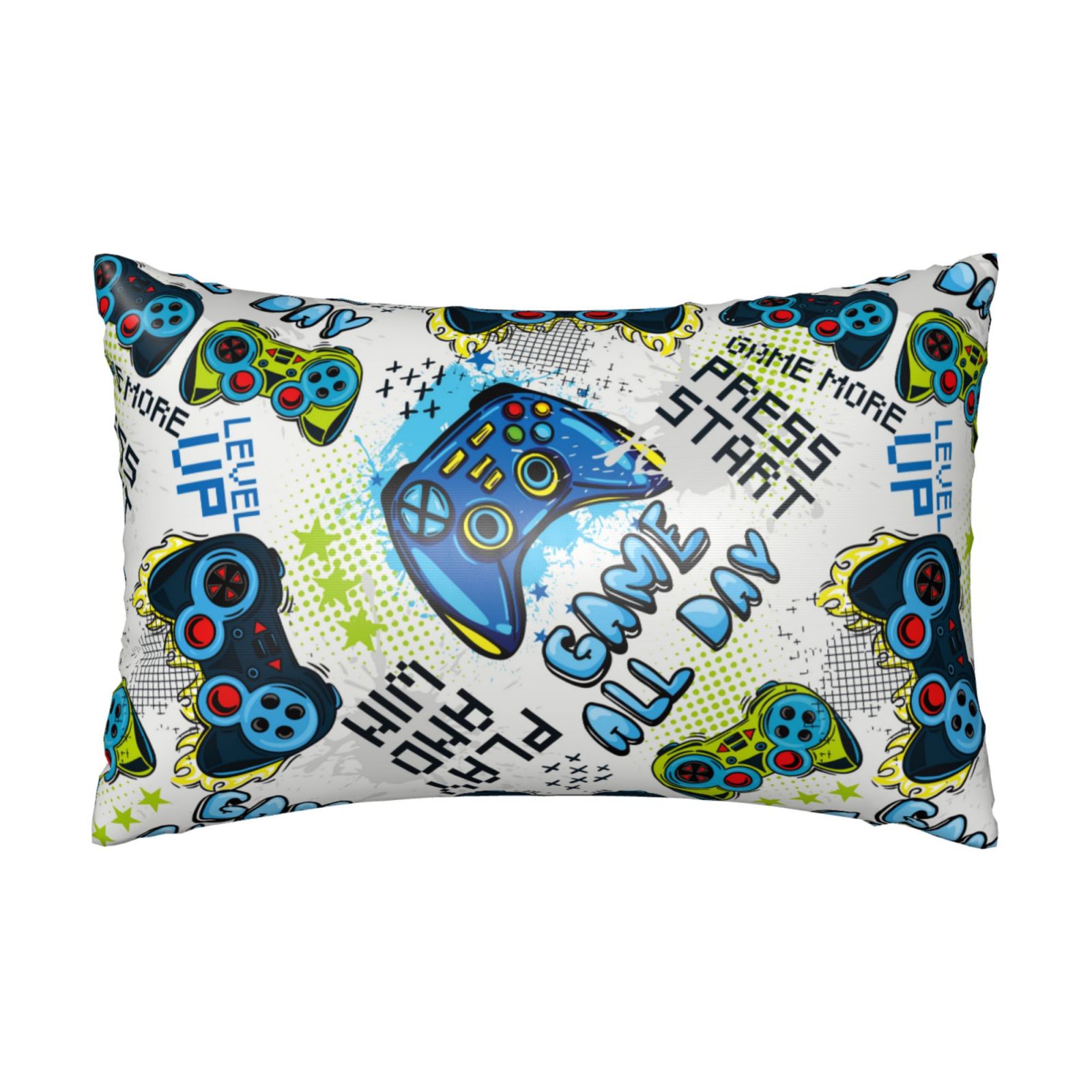 Bingfone Game All Day Print Satin Pillowcase for Hair - Standard Size ...