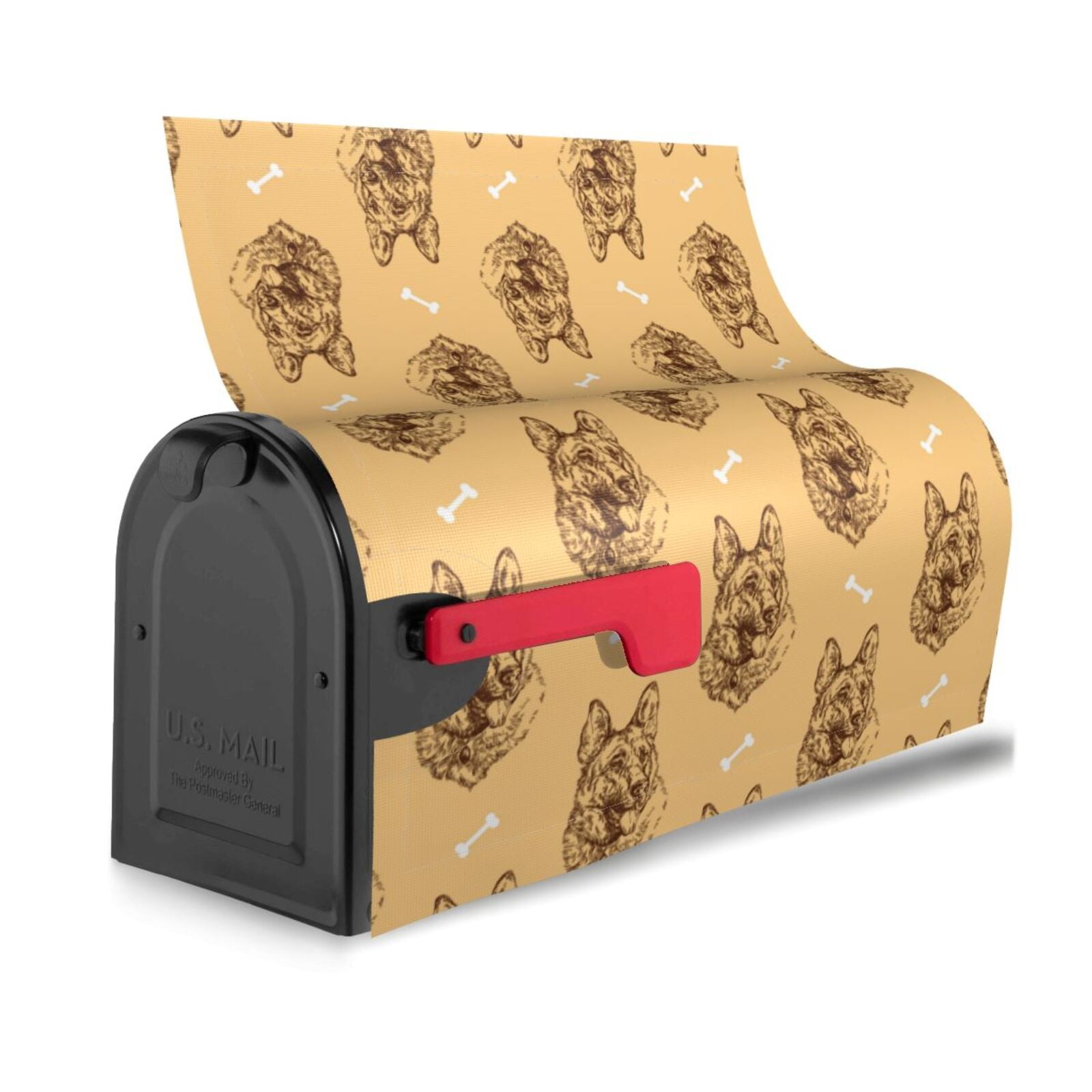 Bingfone German Shepherd Dog Magnetic Mailbox Cover Standard Size for ...