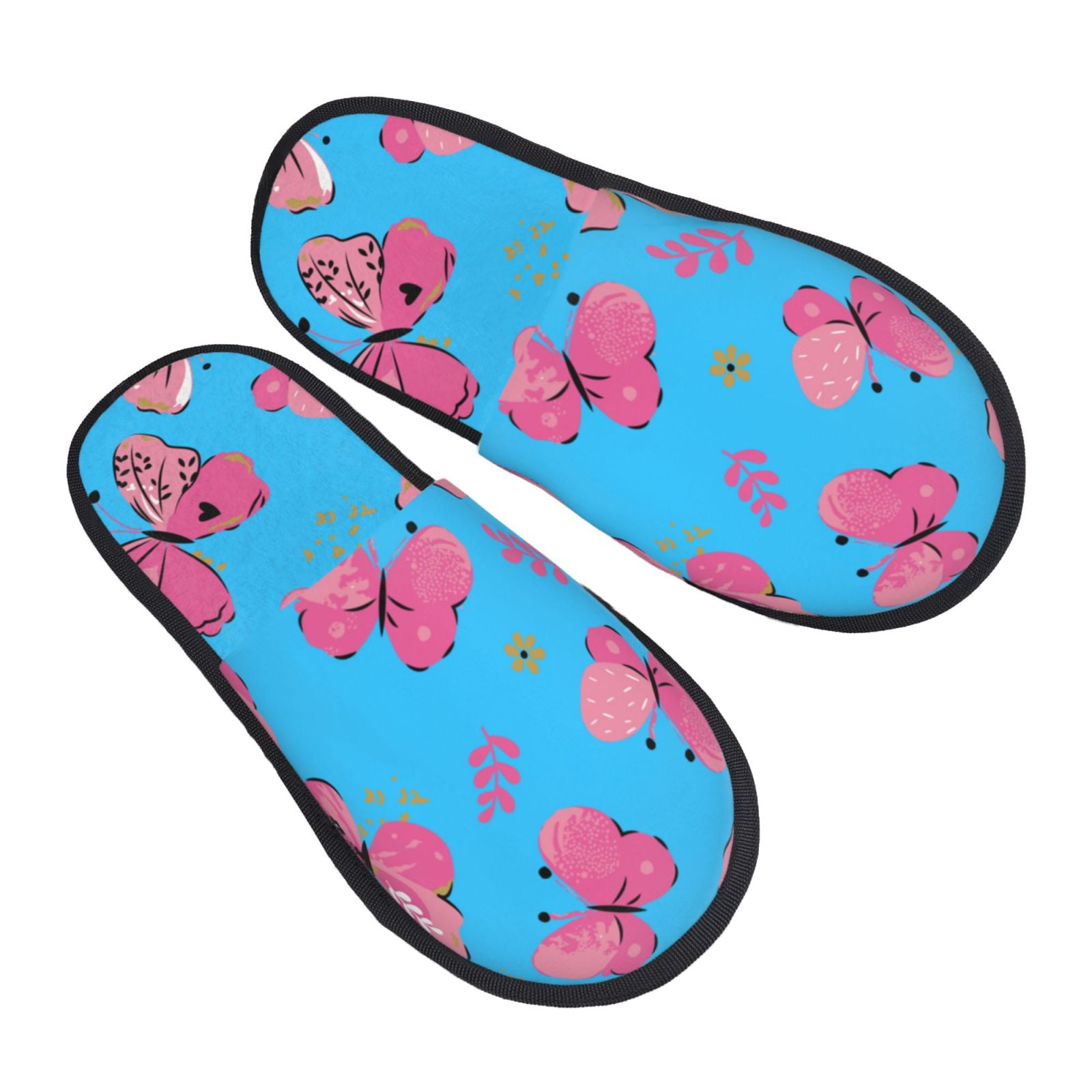 Bingfone Girl Butterfly House Slippers For Women Men With Soft Rubber ...