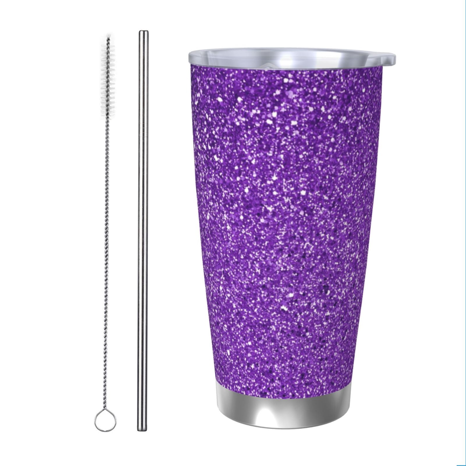 Bingfone Glitter Purple for 20 Oz Stainless Steel Travel Mug Double ...