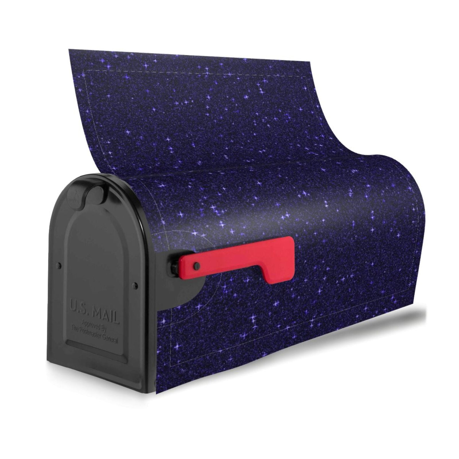 Bingfone Glittering Purple Starfield Magnetic Mailbox Cover Standard ...