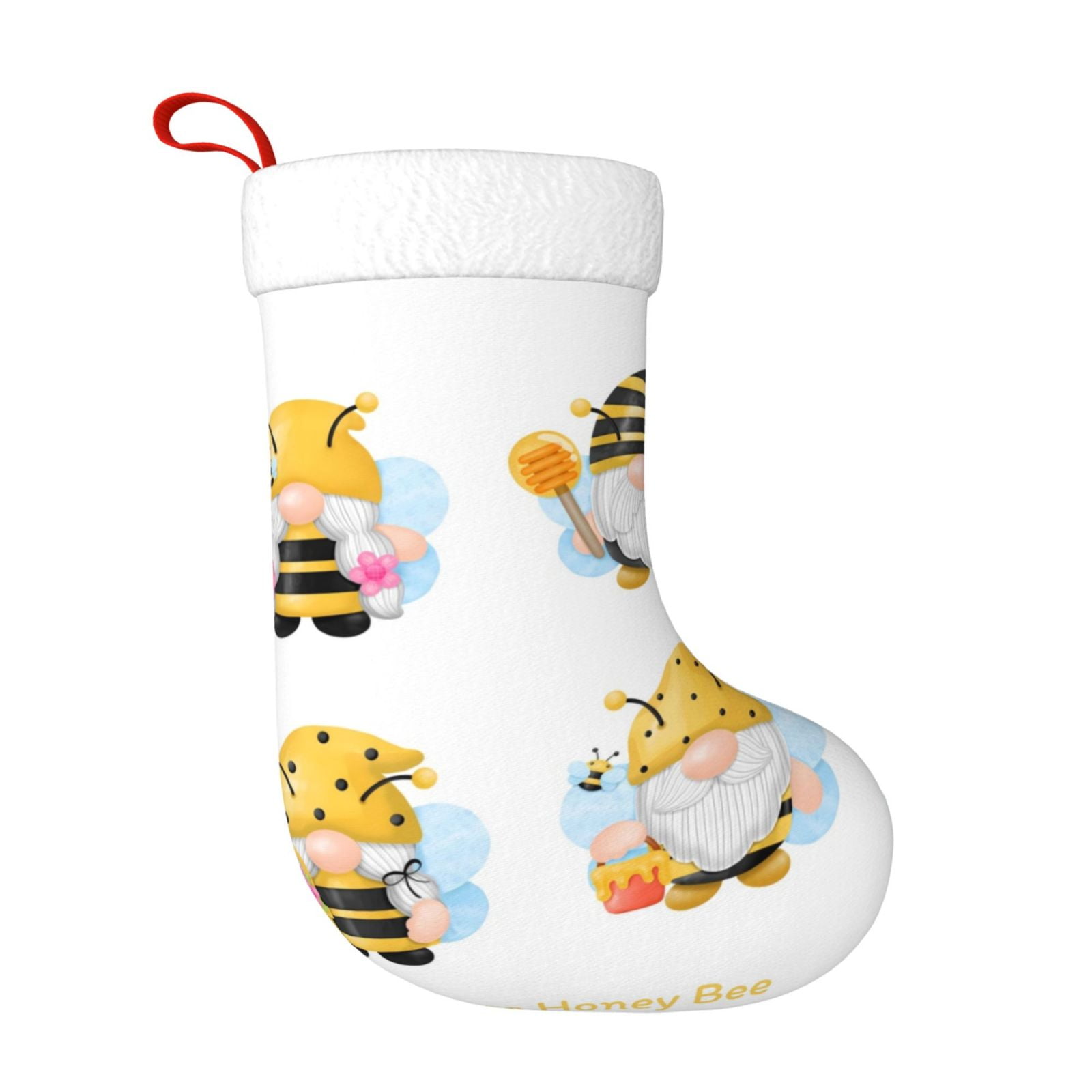 Bingfone Gnomes Honey Bee Print Personalized Christmas Stocking ...