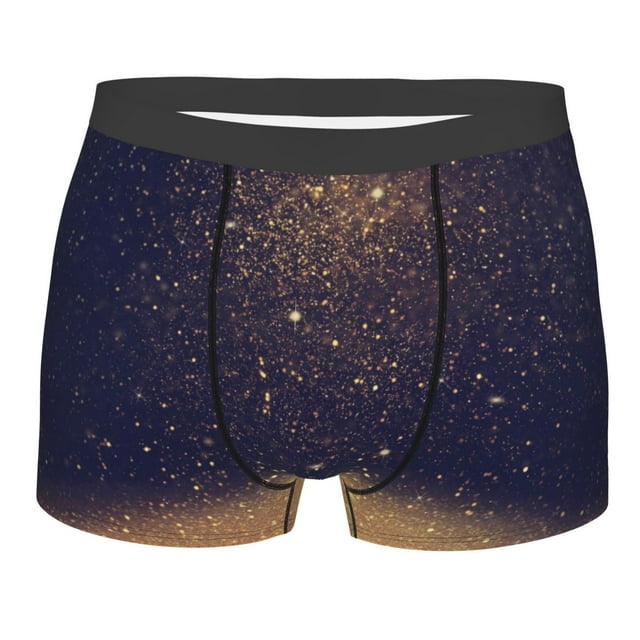 Bingfone Gold Black Glitter Men'S Underwear - Casual Stretch Boxer ...