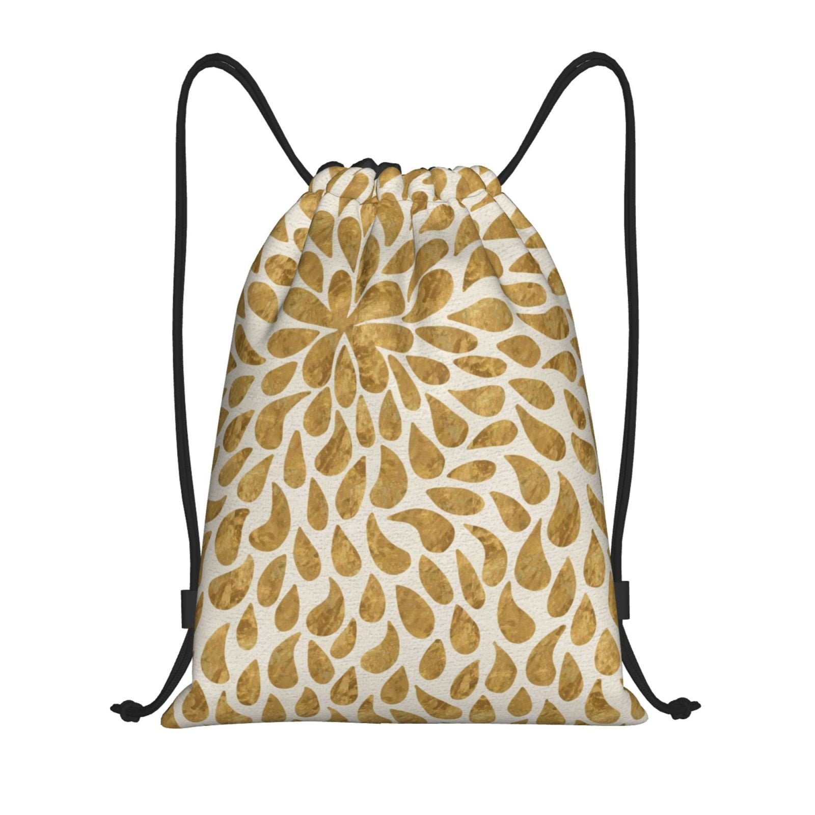 Bingfone Gold Drops Drawstrings Backpacks Bags For Men Women Gym ...