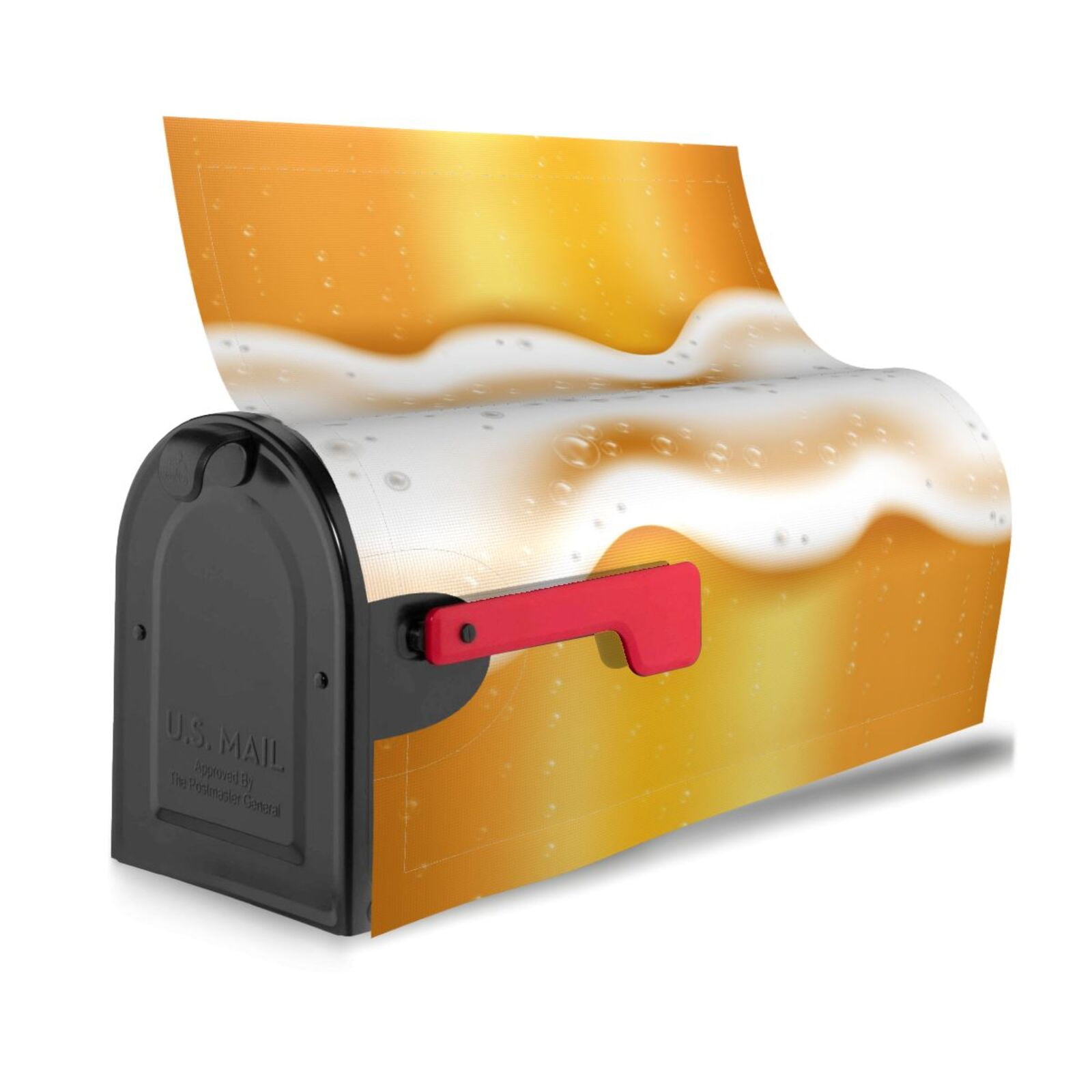 Bingfone Golden Beer Magnetic Mailbox Cover Standard Size for Garden ...
