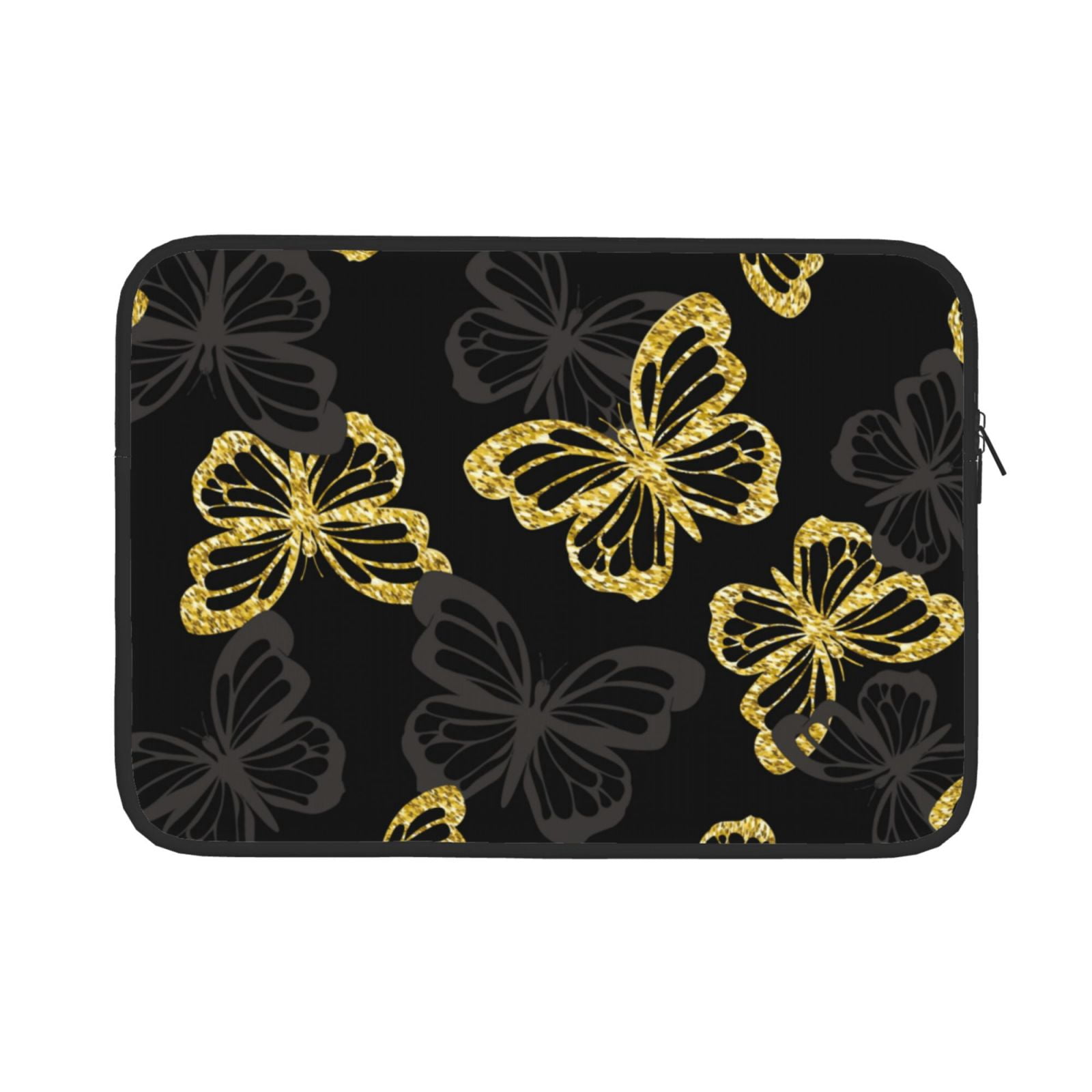 Bingfone Golden Glitter Butterflies Laptop Sleeve Case 13 Inch, 360 ...